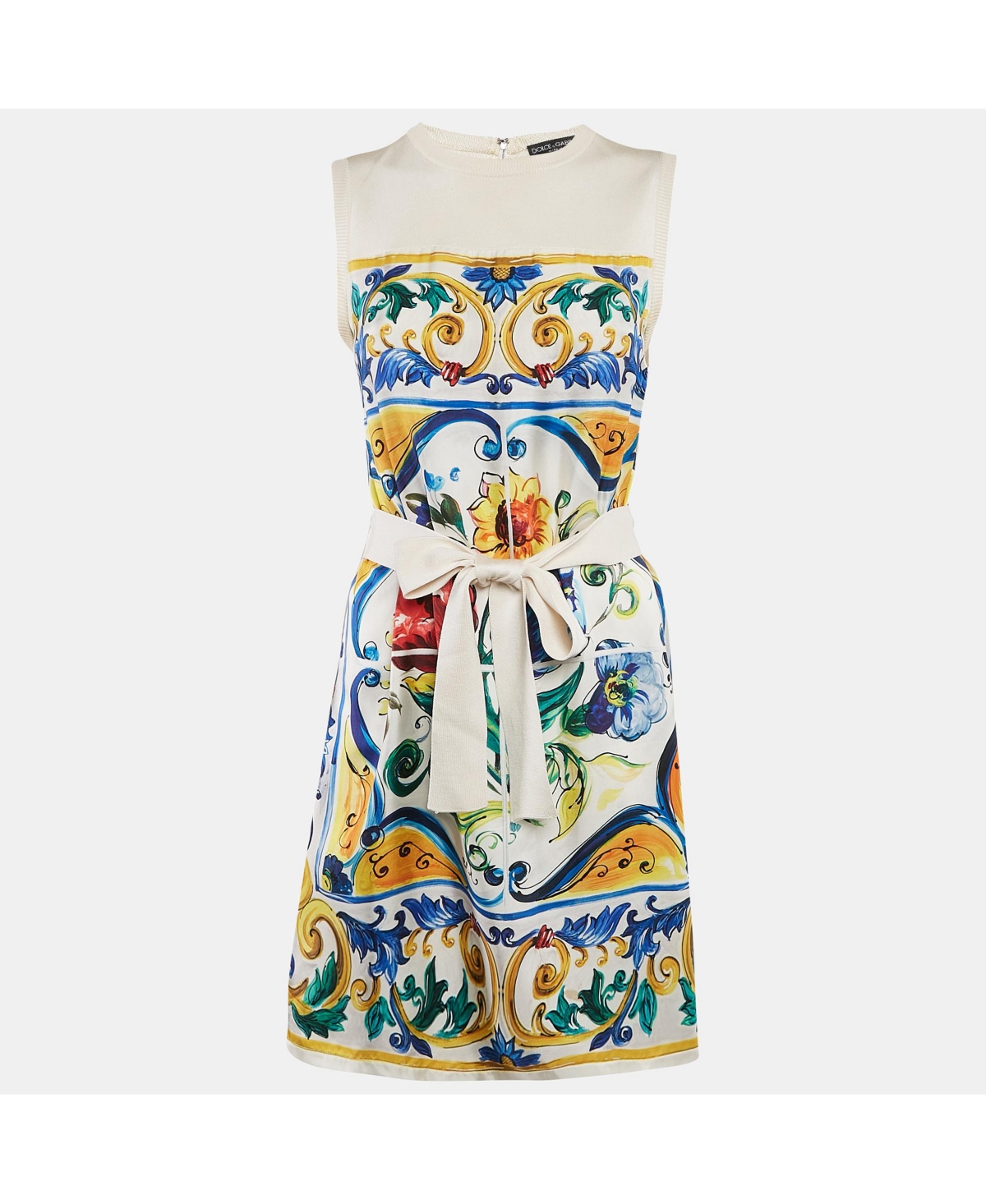 Click here for Pre-Owned Dolce & Gabbana Womens Cream Printed Sil... prices