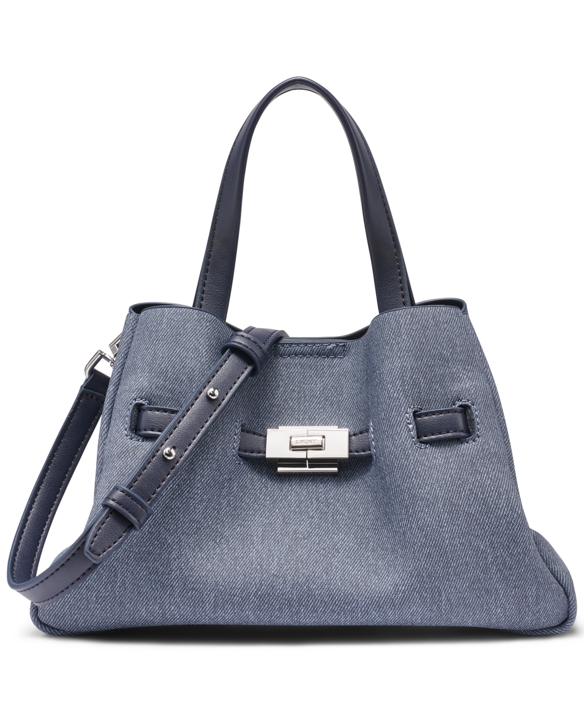 Click here for Dkny Bryar Snap Closure Small Satchel Bag - Denim prices