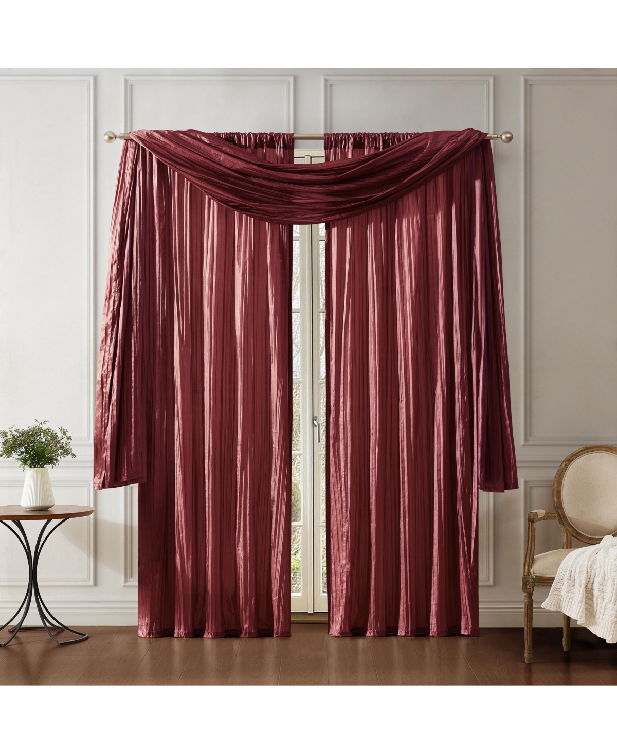 Click here for Elrene Home Fashions Athena Faux Silk Window Curta... prices