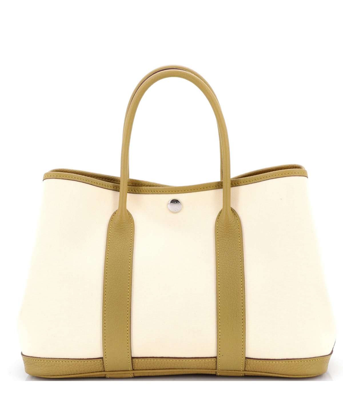 Click here for Pre-Owned HERMES 30 Garden Party Tote Toile and Le... prices