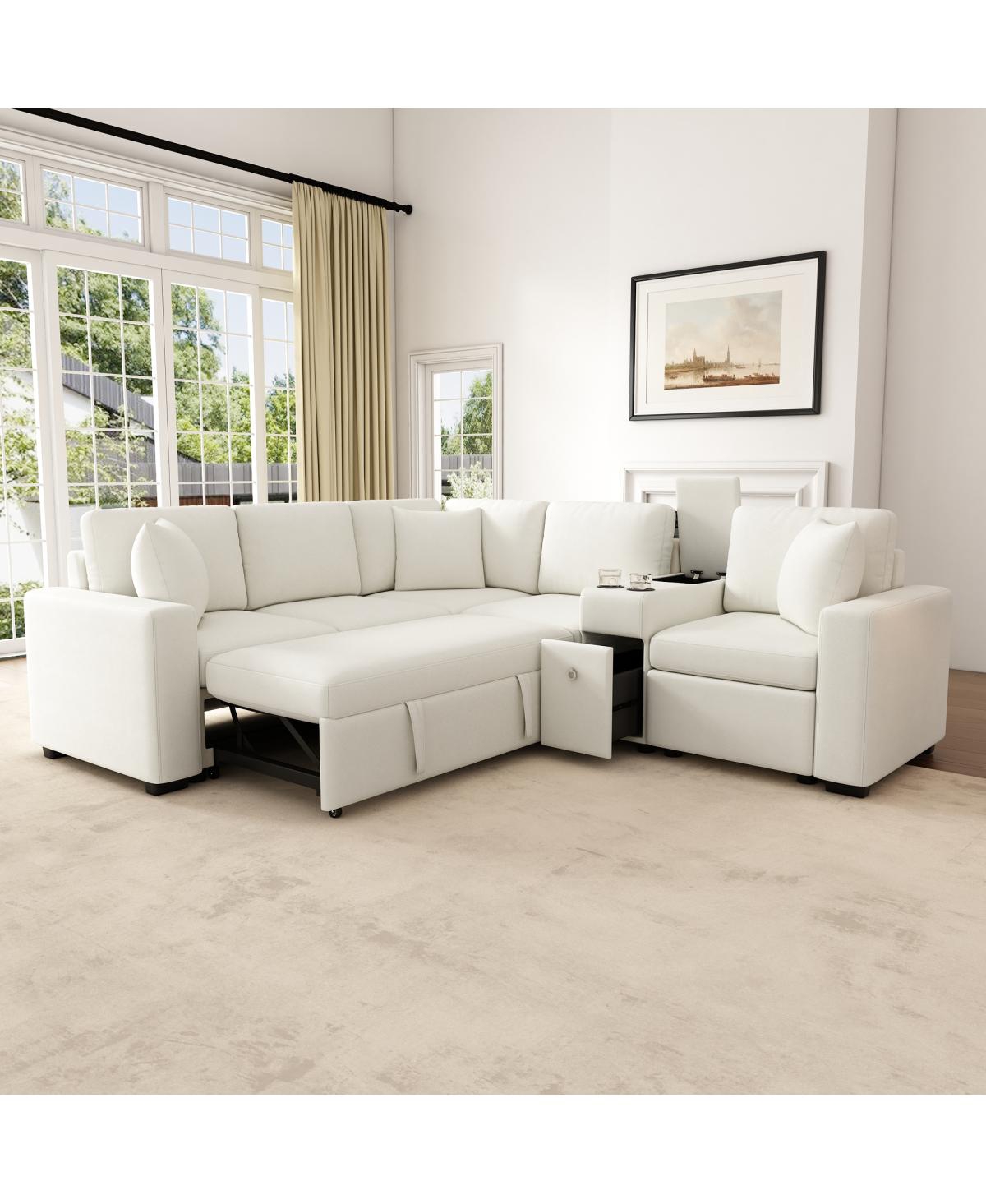 Click here for Streamdale Furniture L-shaped Convertible Sofa Bed... prices