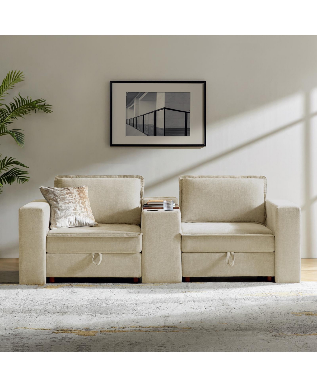 Click here for Hulala Home Buelow 88” Modern Storage Sofa... prices