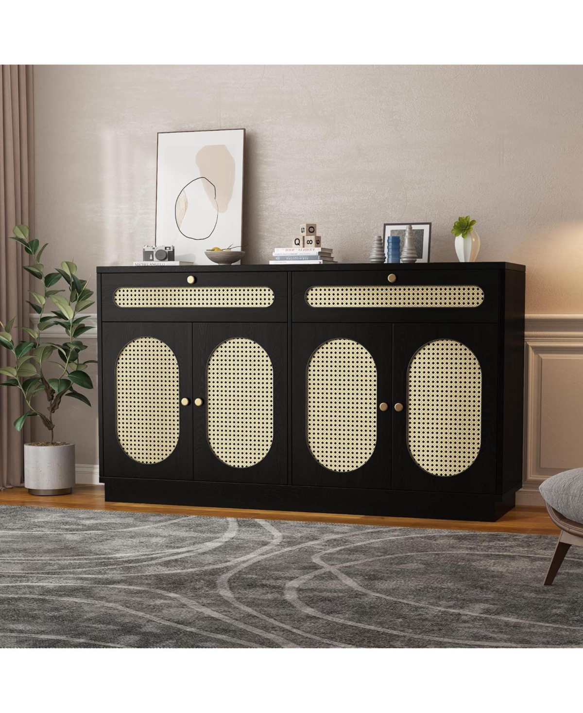 Click here for Gaomon Buffet Cabinet with Storage  4-Door 2-Drawe... prices