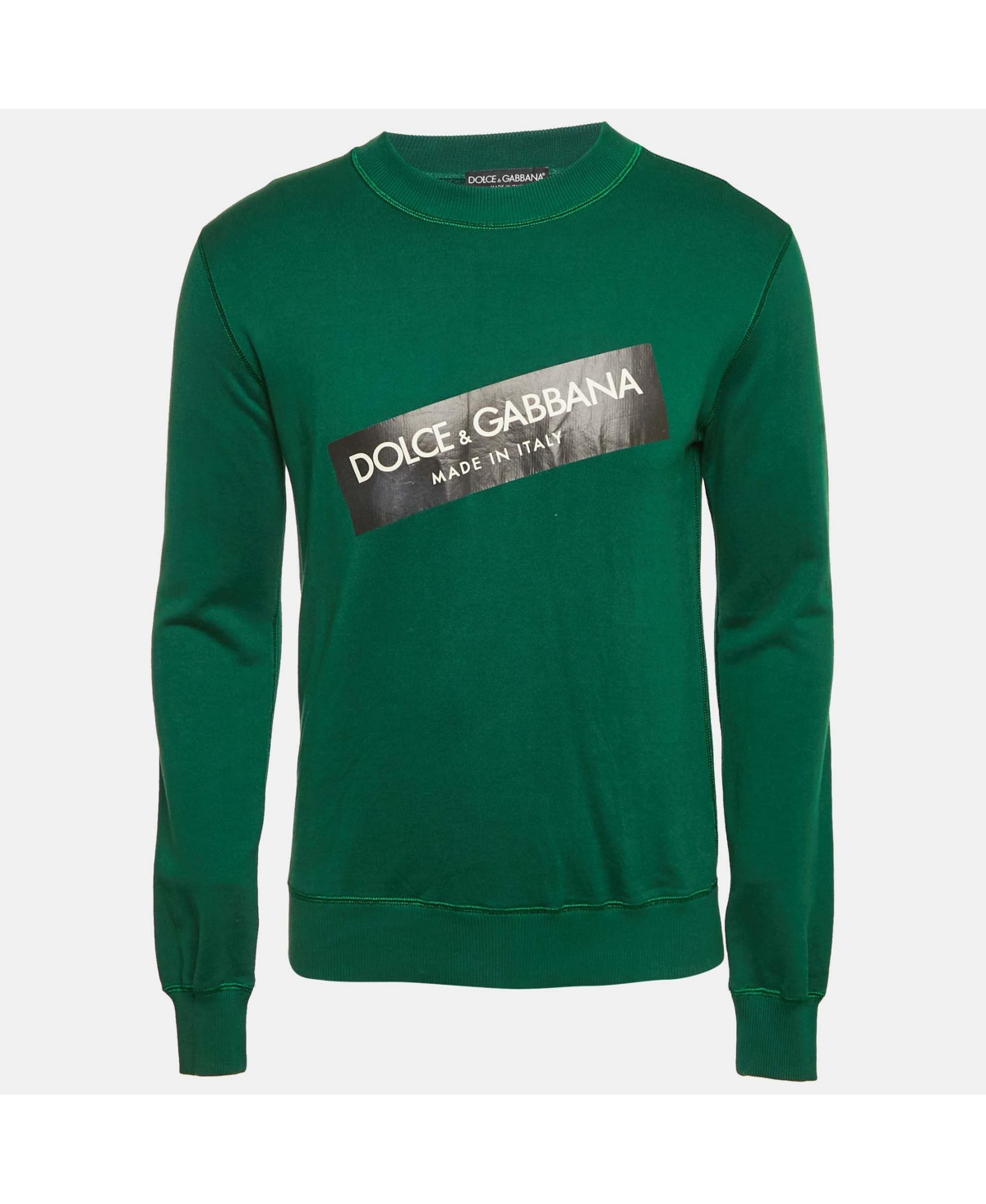 Click here for Pre-Owned Dolce & Gabbana Mens Green Logo Print Co... prices
