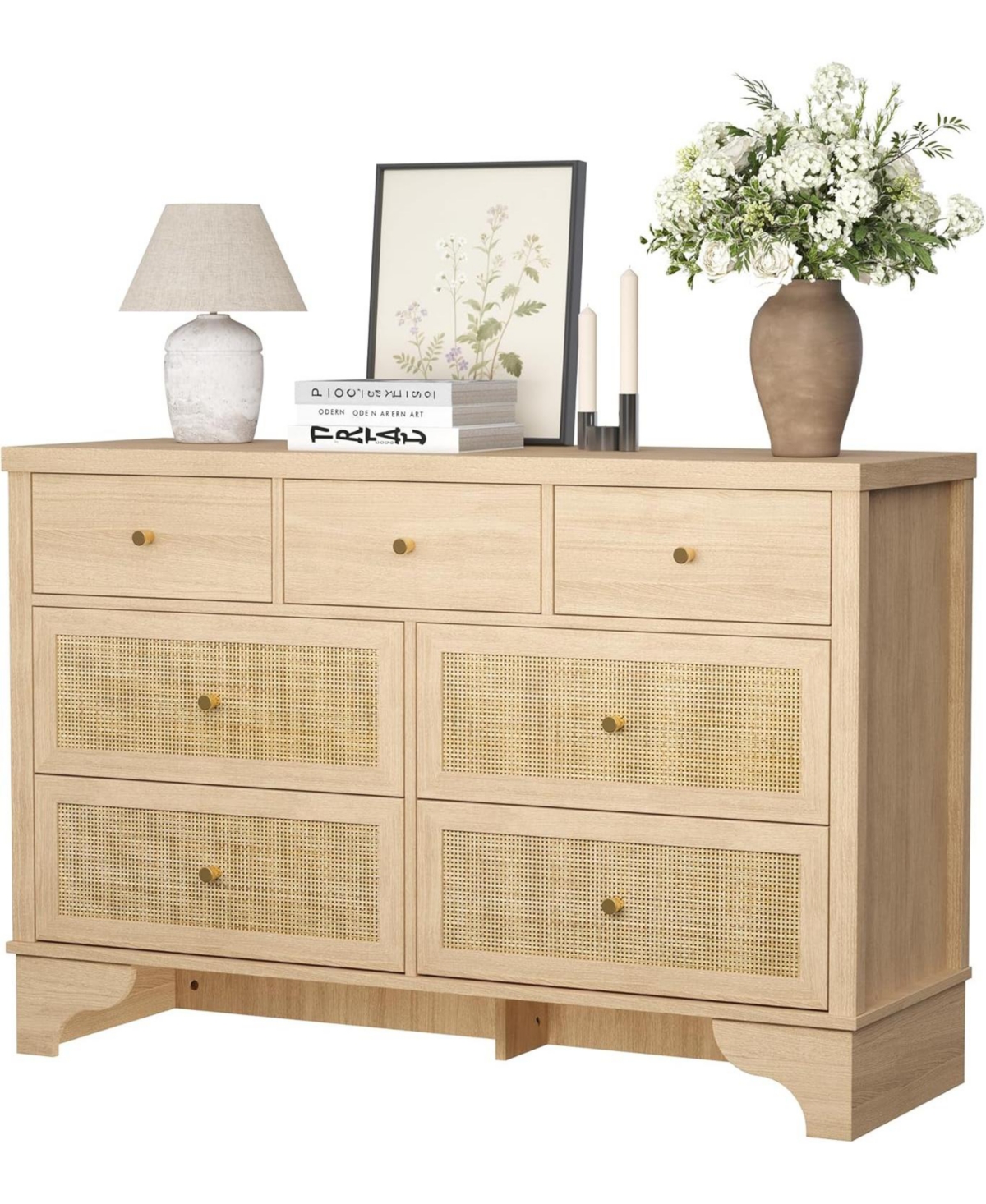 Click here for Gaomon 4-drawer wooden dresser  modern tall storag... prices