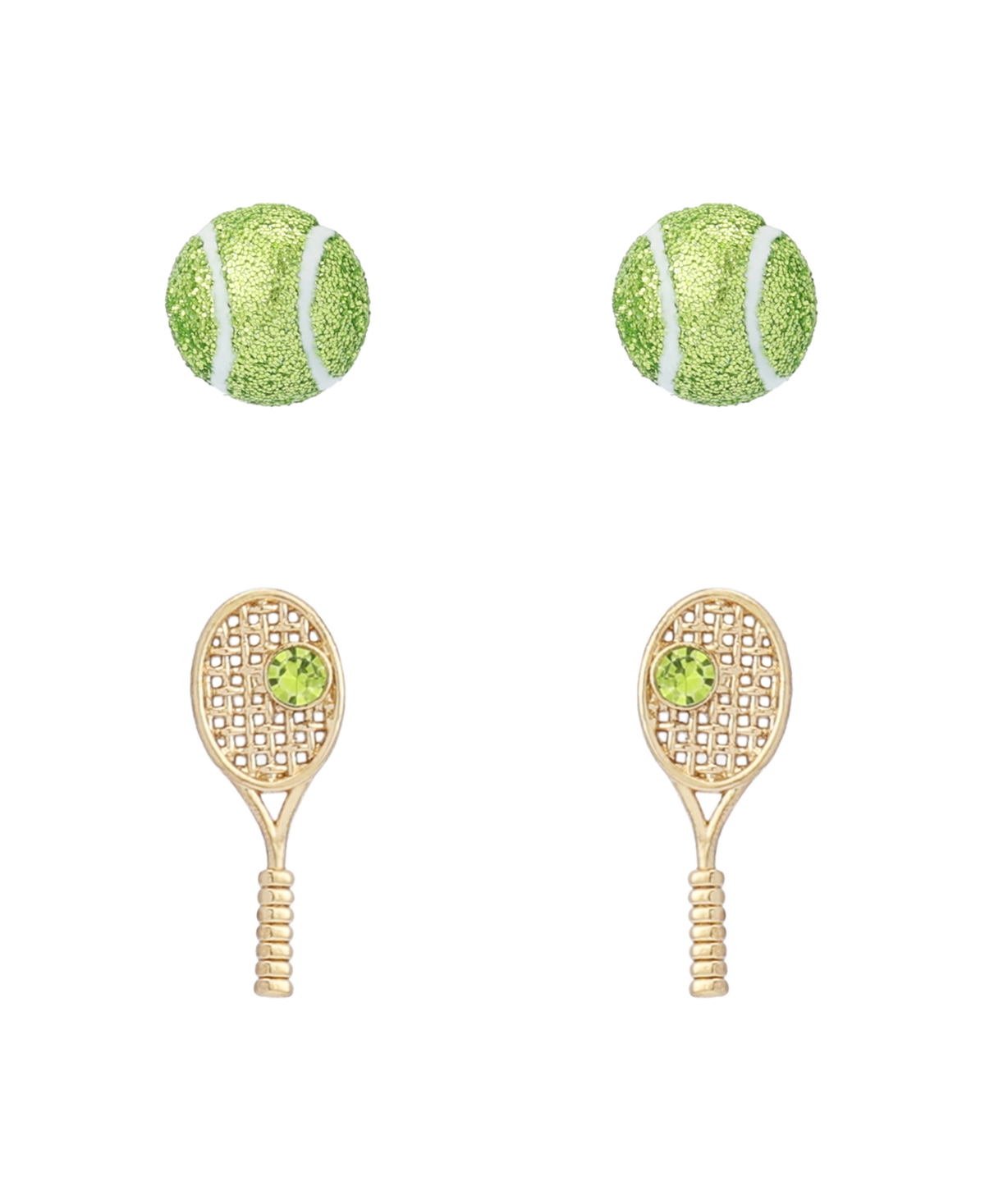 Click here for Betsey Johnson Faux Stone Tennis Racquet Ball Duo... prices