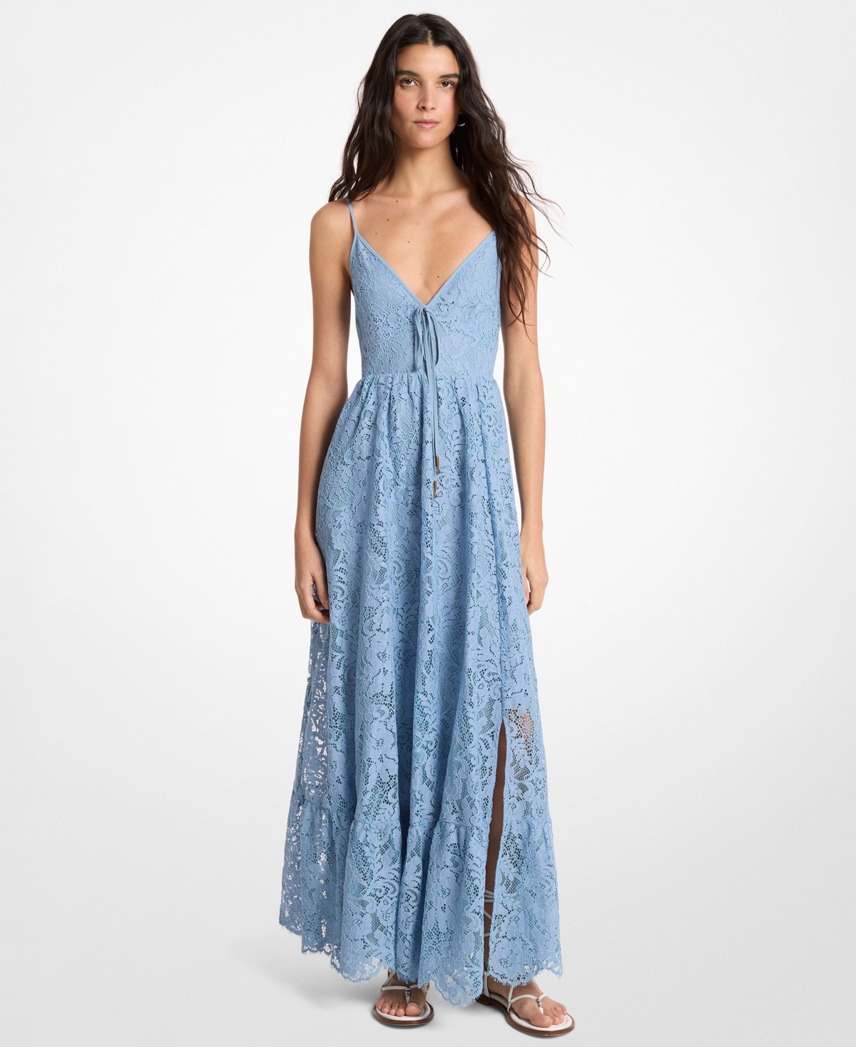 Click here for Michael Kors Womens Corded Lace V-Neck Maxi Dress... prices