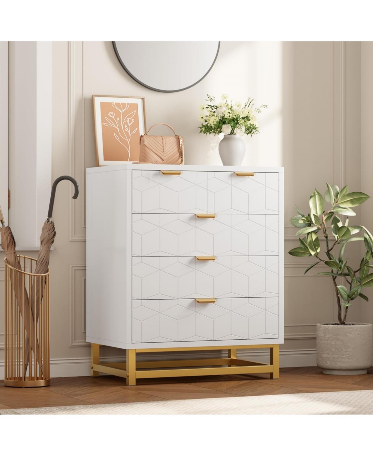 Click here for gaomon Dresser for Bedroom  5 Drawer White Wooden... prices