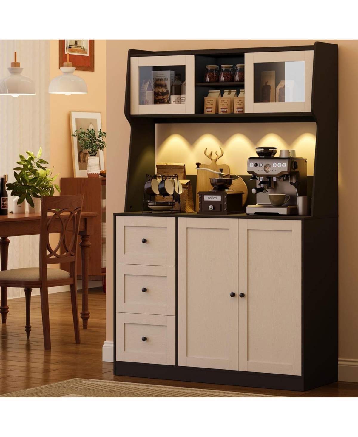 Click here for gaomon 67 Tall Kitchen Pantry Cabinet with Microwa... prices