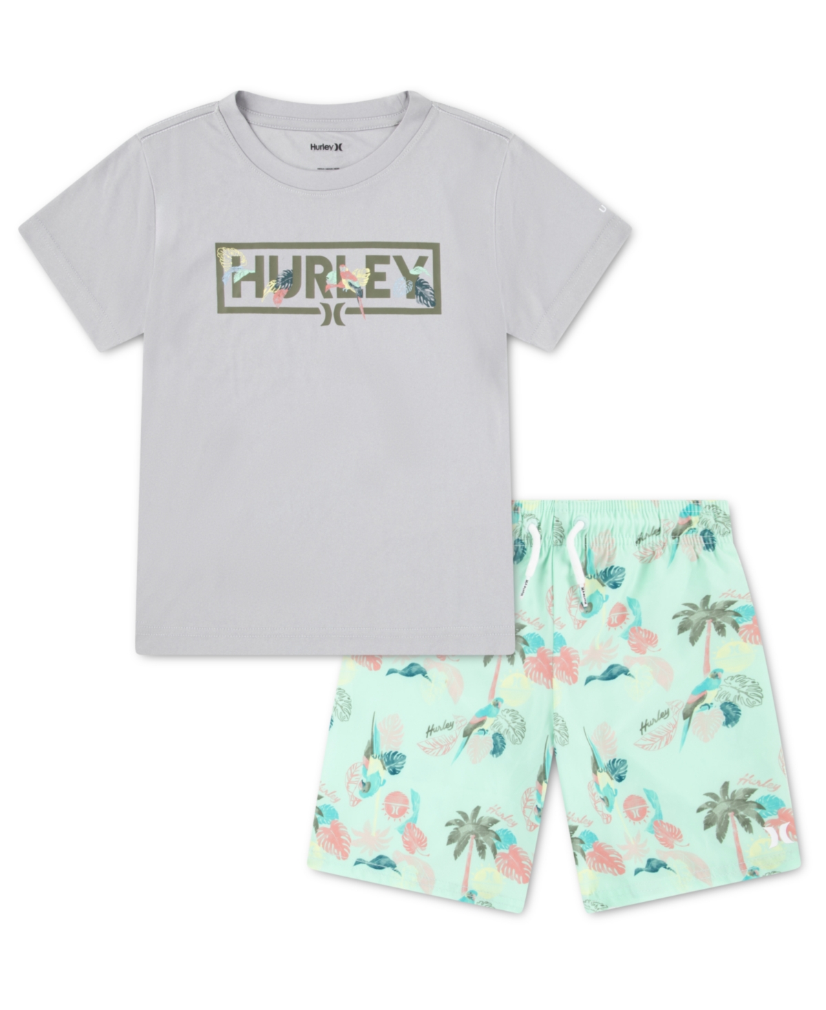 Click here for Hurley Boys 4-7 Parrot-Dise Swim T-Shirt and Short... prices