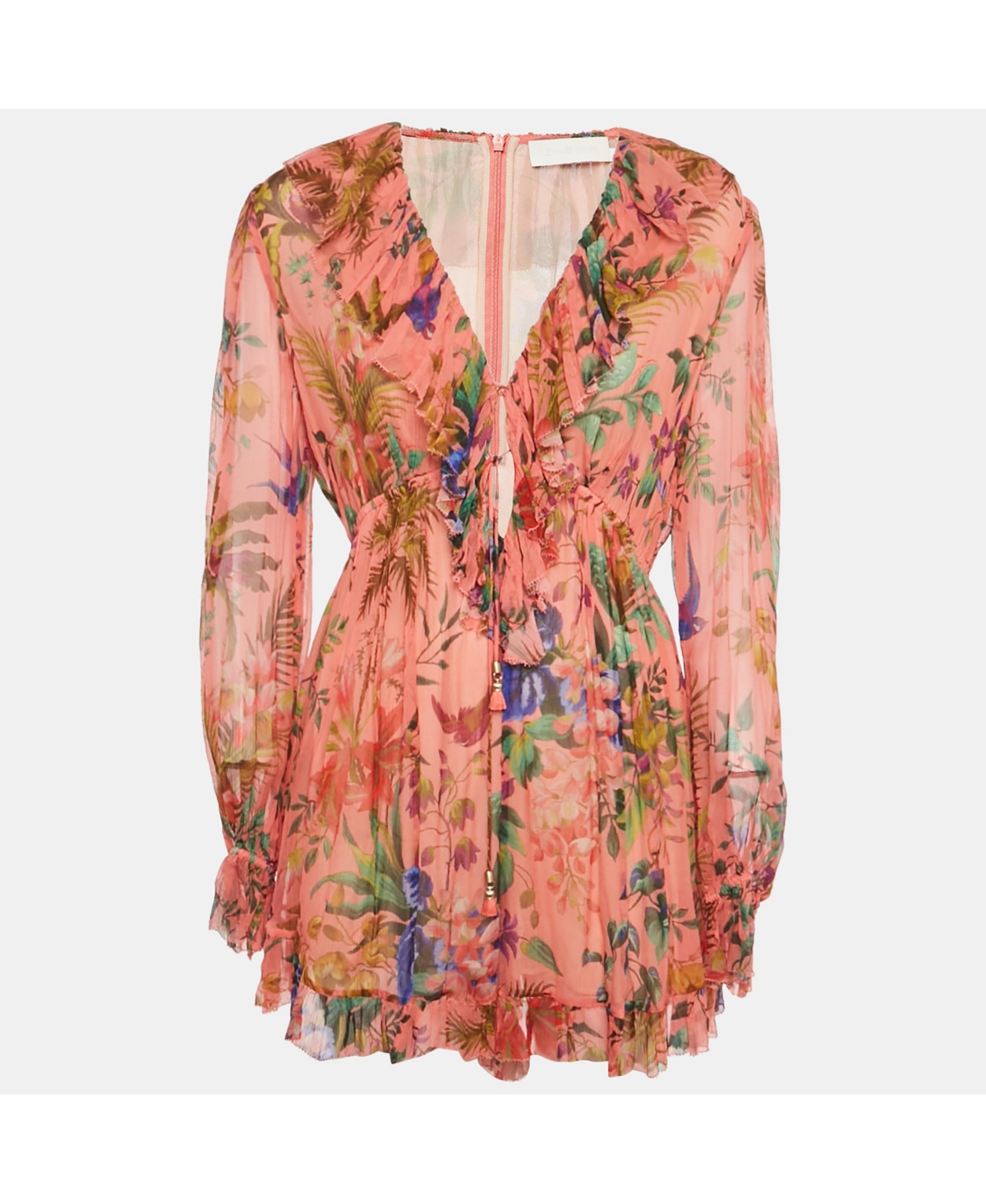 Click here for Pre-Owned Zimmermann Womens Pink Floral Print Silk... prices