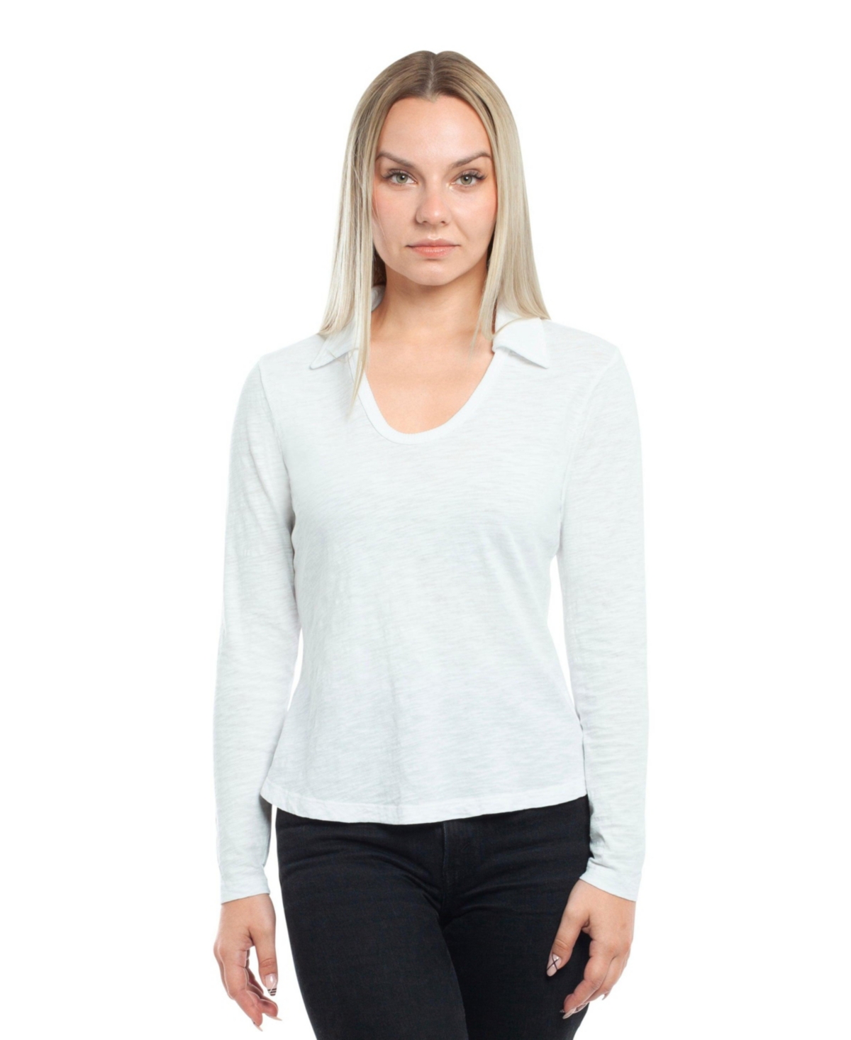 Click here for Wilt Clothing Womens Scoop Neck Long Sleeve Polo T... prices