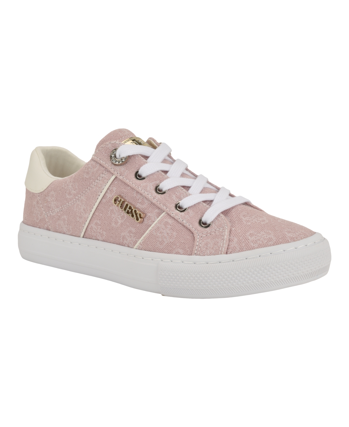 Click here for Guess Womens Loven Lace-Up Sneakers - Light Pink L... prices