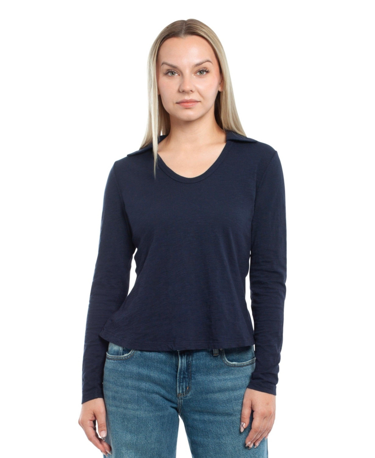 Click here for Wilt Clothing Womens Scoop Neck Long Sleeve Polo T... prices