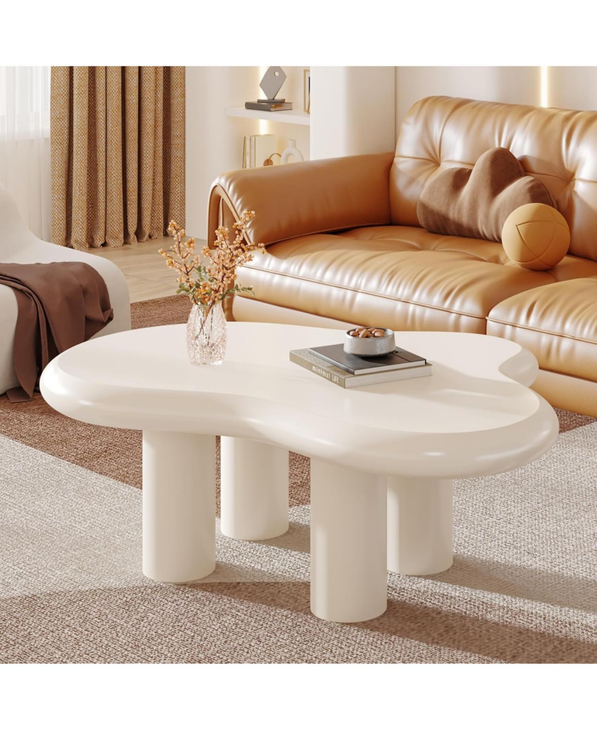 Click here for Tribesigns 46.4 White Cloud Coffee Table  Irregula... prices