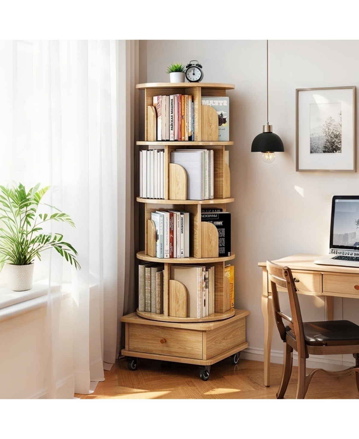 Click here for Cesicia 5-Tier Rotating Bookshelf  360Â° Spinning... prices