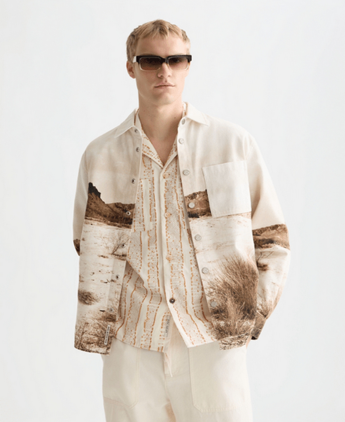 Click here for Scotch & Soda Mens Scenery Long-Sleeve Overshirt -... prices