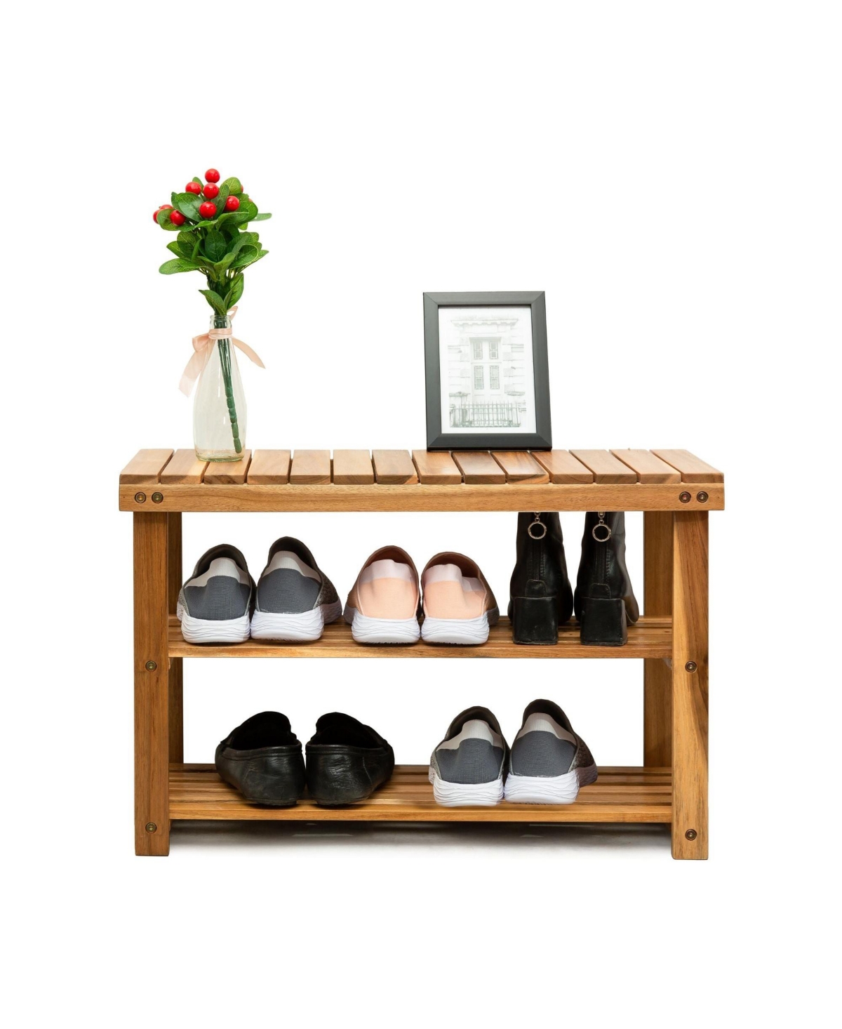 Click here for Mondawe 200 Lbs 3-Tier Acacia Wood Shoe Rack - Nat... prices