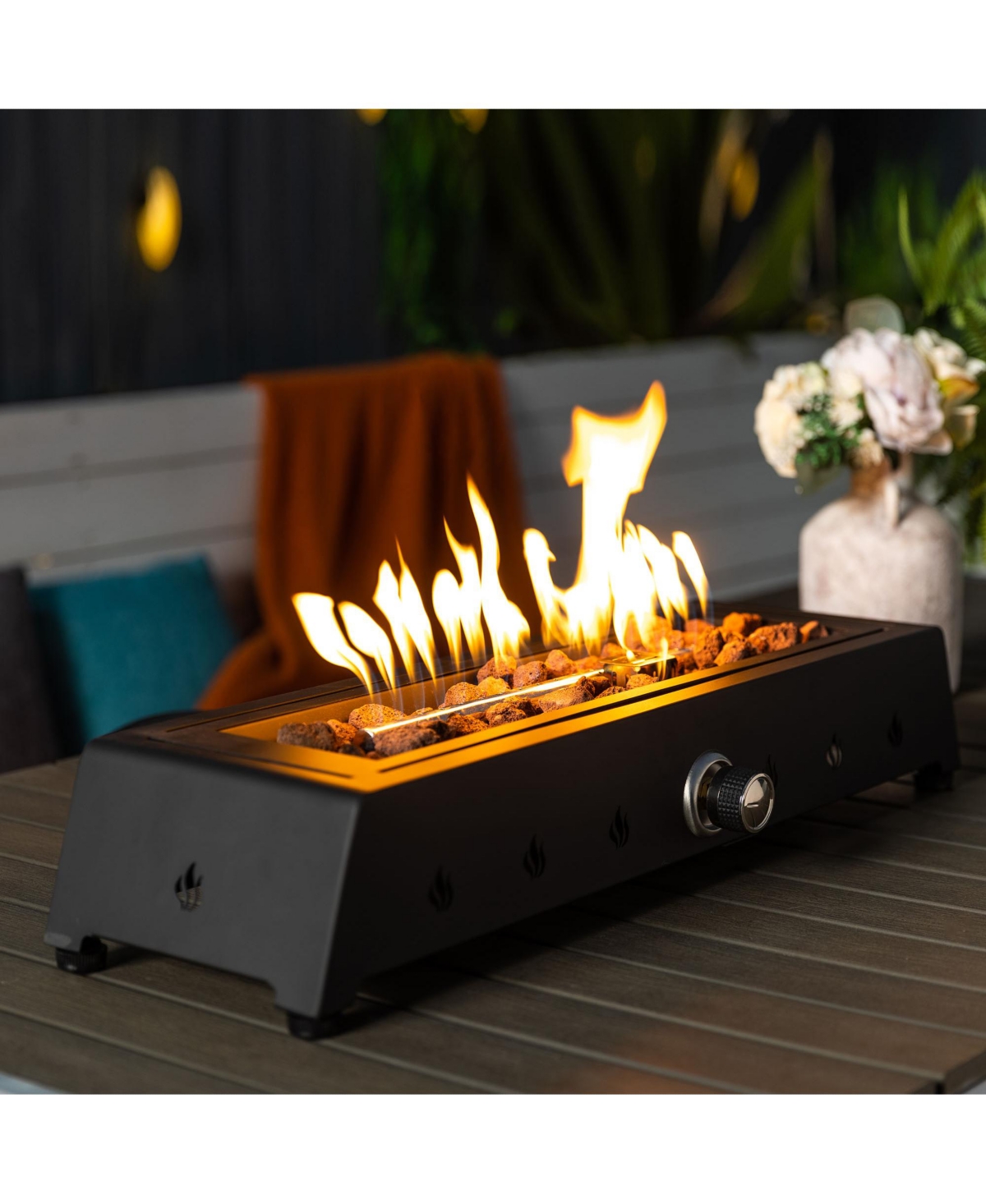 Click here for Flynama Black 28 Inch Rectangular Propane Gas Fire... prices
