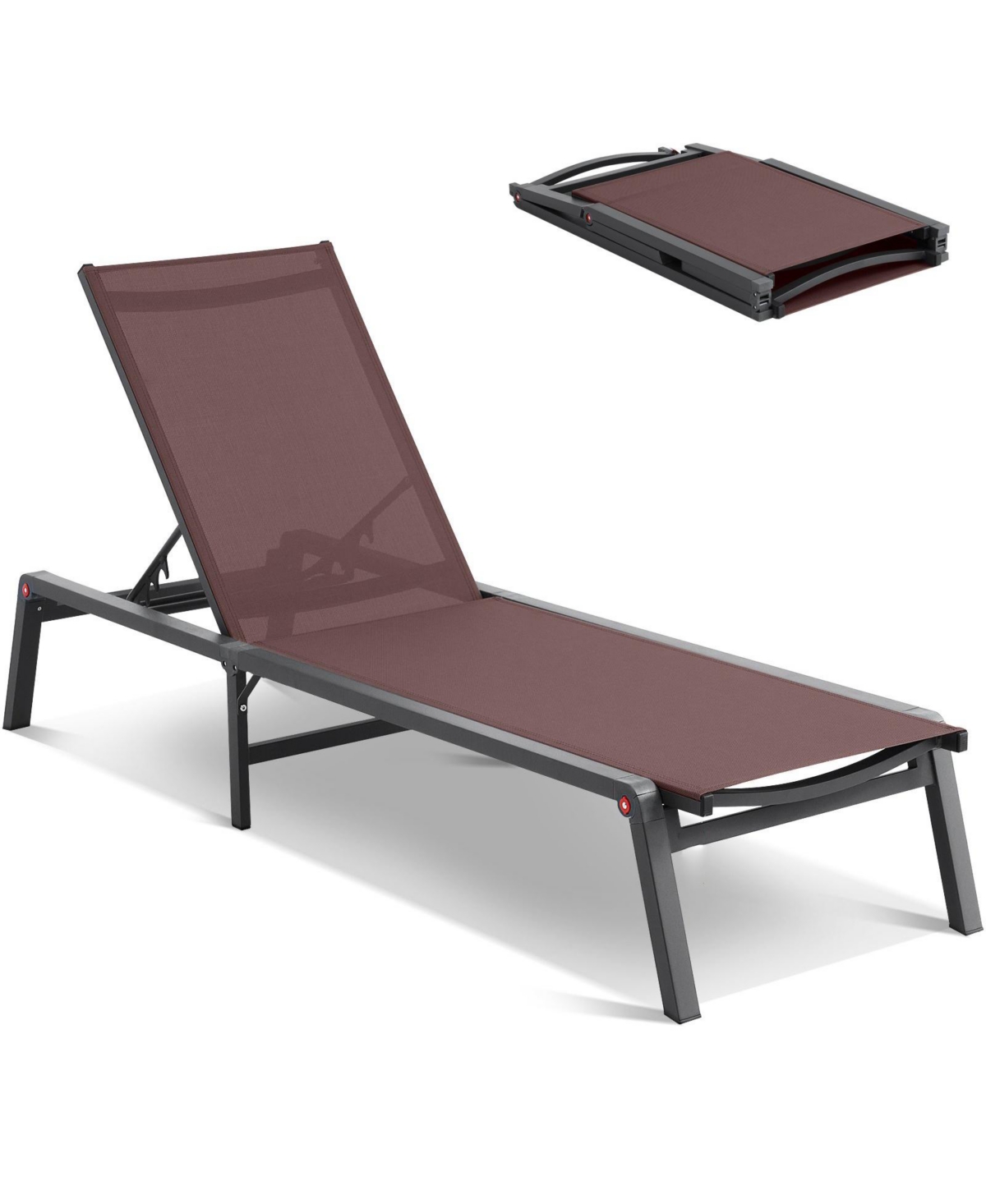 Click here for Slickblue Folding Aluminum Patio Chaise Lounge Cha... prices