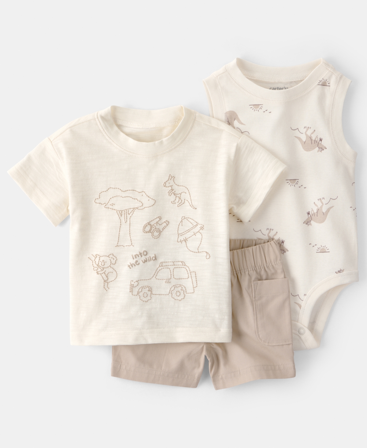 Click here for Carters Baby Boys Into The Wild Top  Bodysuit & Sh... prices