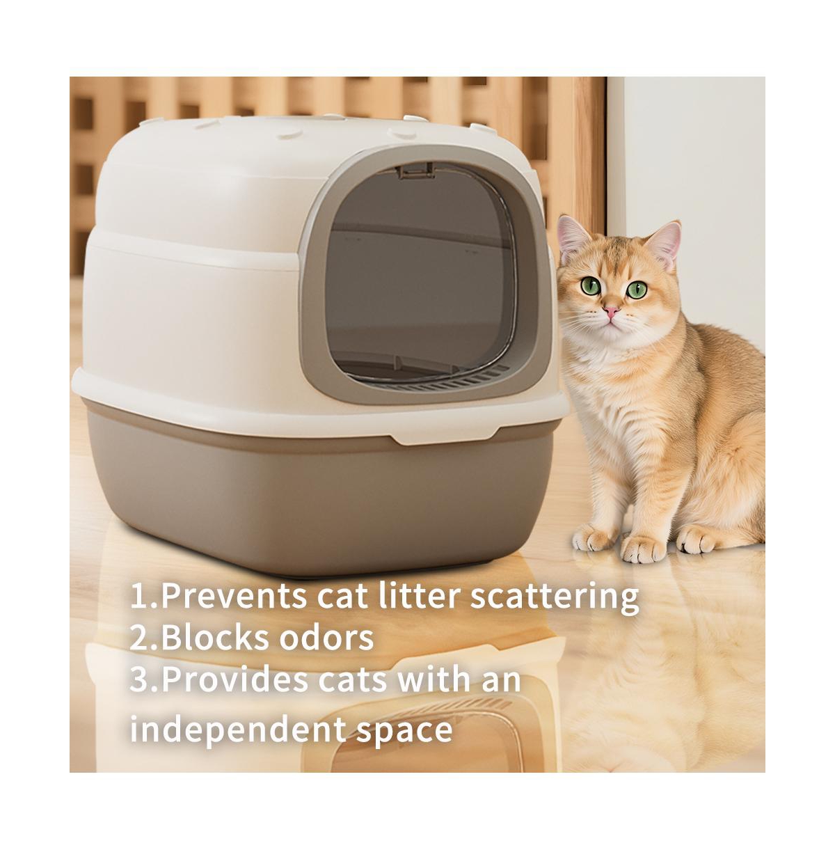 Click here for Aostirmotor Beetle-Inspired Enclosed Cat Litter Bo... prices