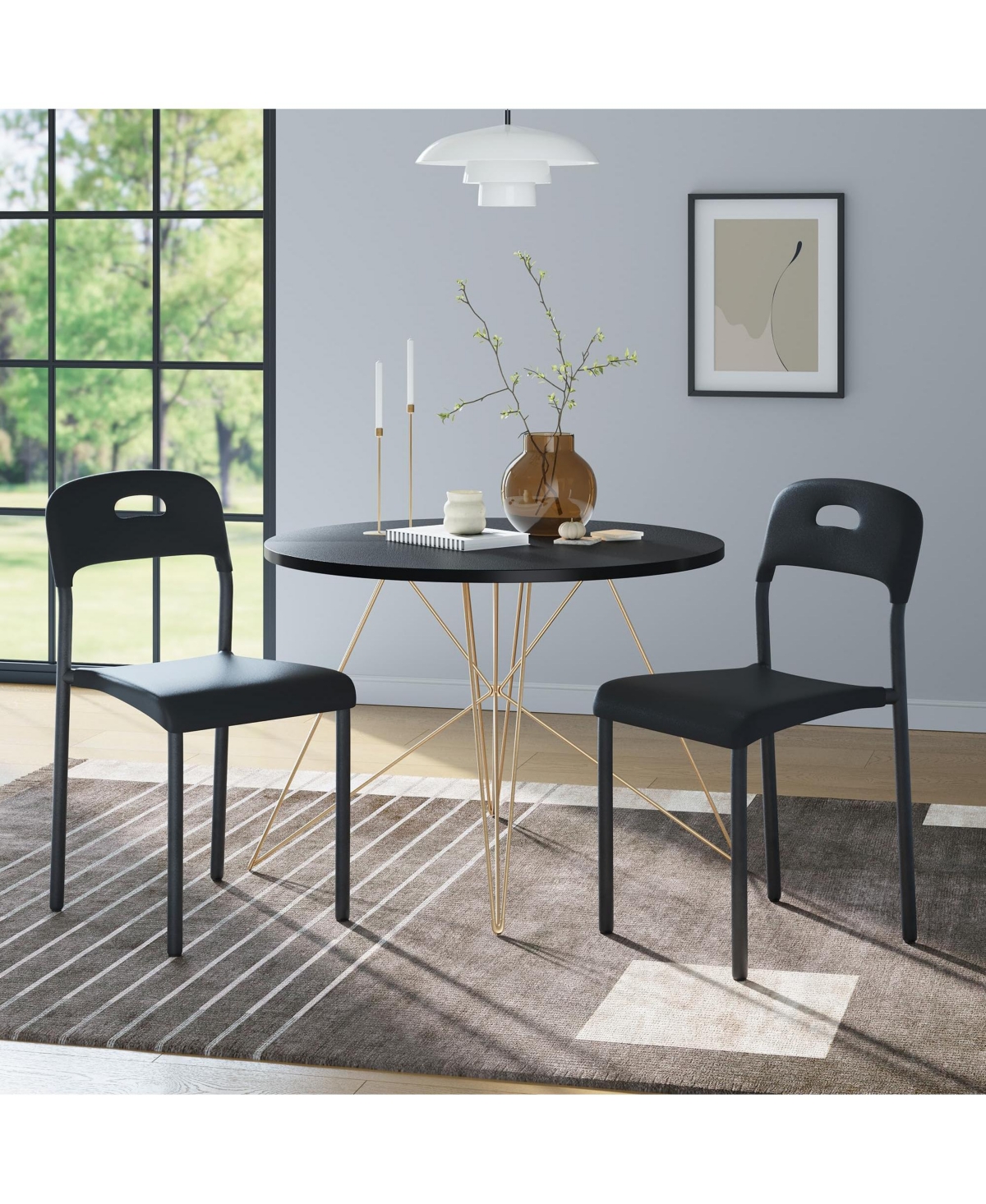 Click here for gaomon Stackable Plastic Dining Chairs with Metal... prices