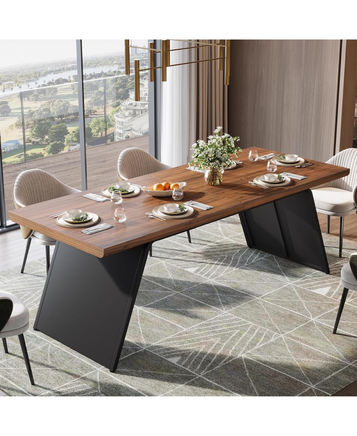 Click here for Tribesigns 79" Long Dining Table for 6  Moder... prices