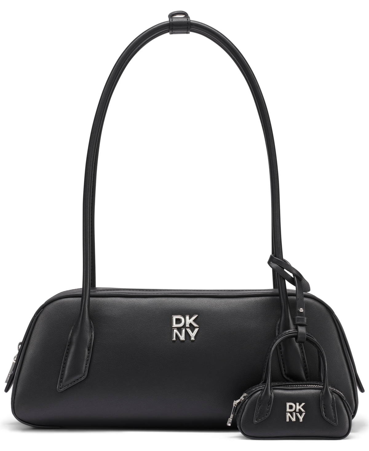 Click here for Dkny Tiana East-West Medium Shoulder Bag - Black/S... prices