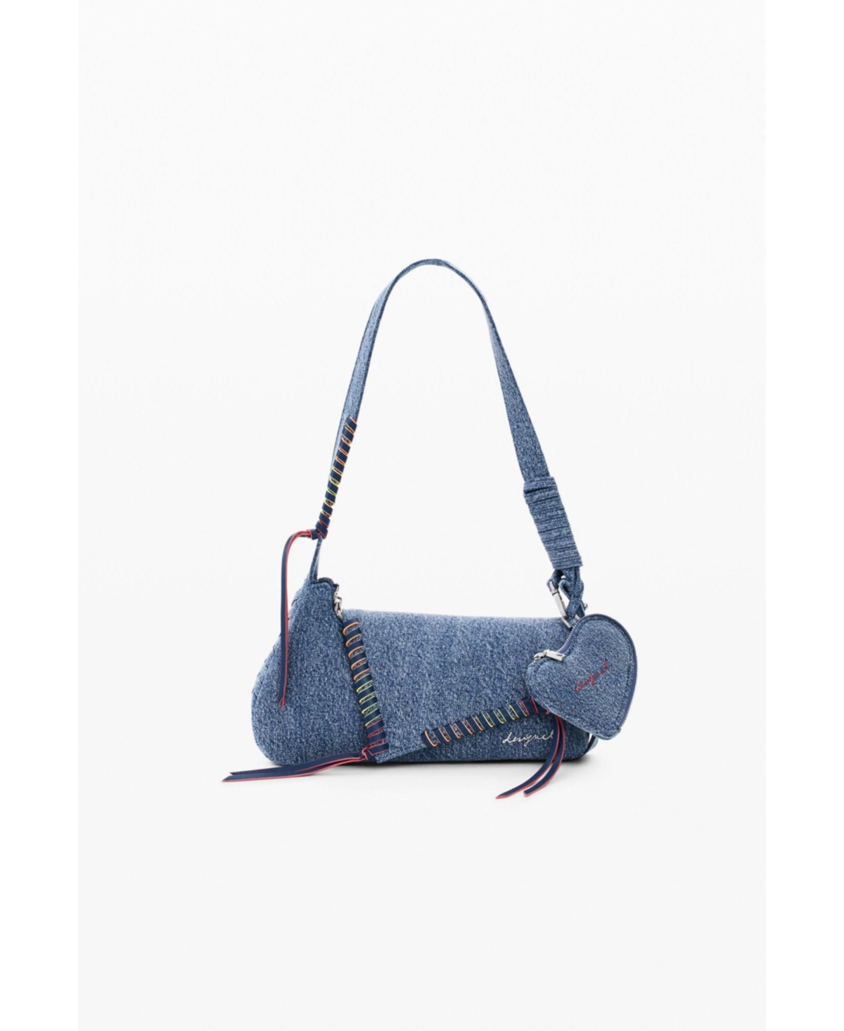 Click here for Desigual Womens Medium denim heart bag - Light blu... prices