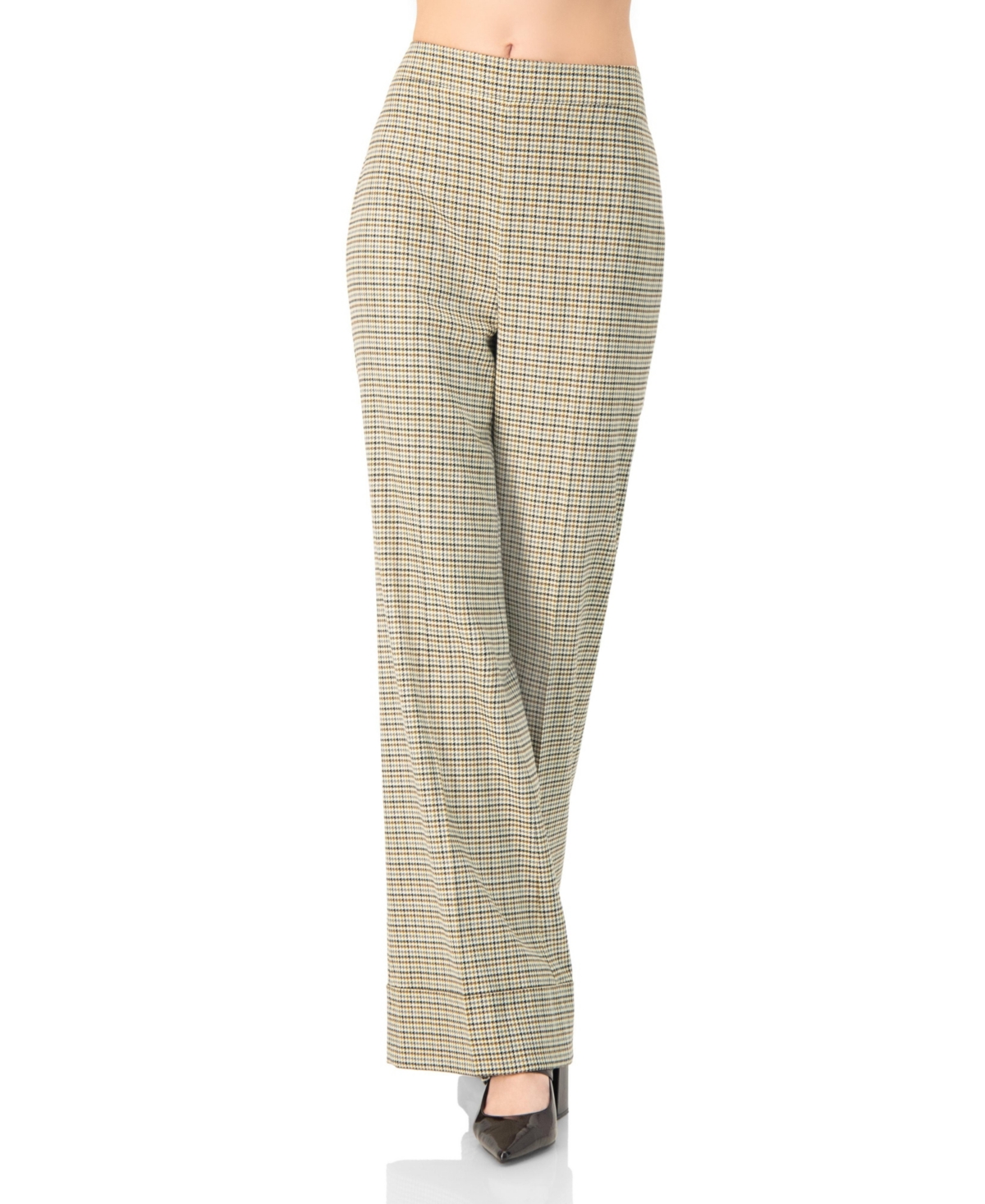 Click here for Ivonne Womens High-Waisted Semi-Flare Trousers - M... prices