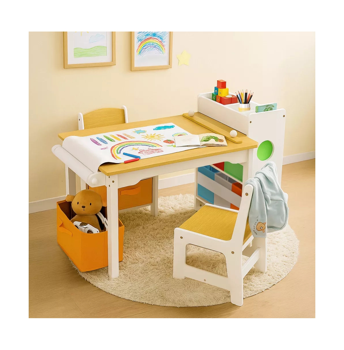 Click here for Kinder King 3-in-1 Kids Table and 2 Chairs Set wit... prices
