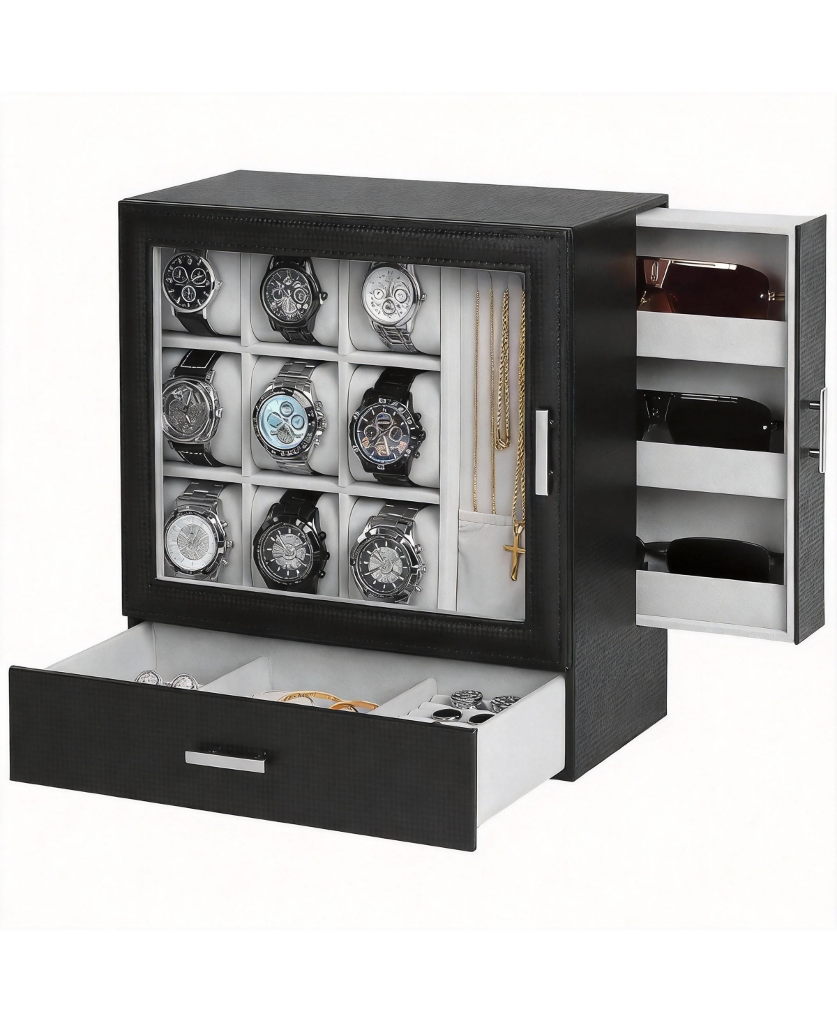 Click here for Yigii 9-Slot Vertical Watch Case for Men with Neck... prices