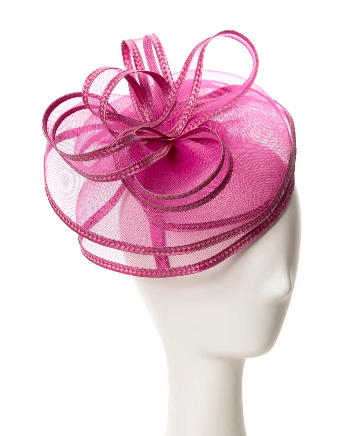 Click here for August Hats Swirl Net Fascinator Hat - Fuchsia prices