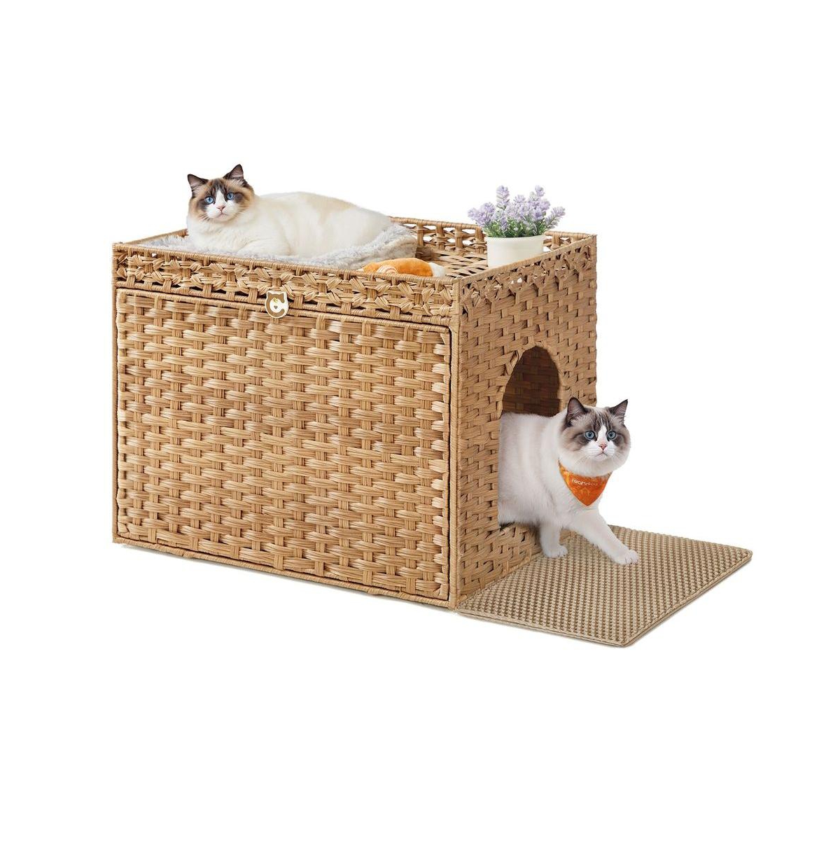 Click here for Cozito Boho Litter Box Enclosure Cabinet with Slid... prices