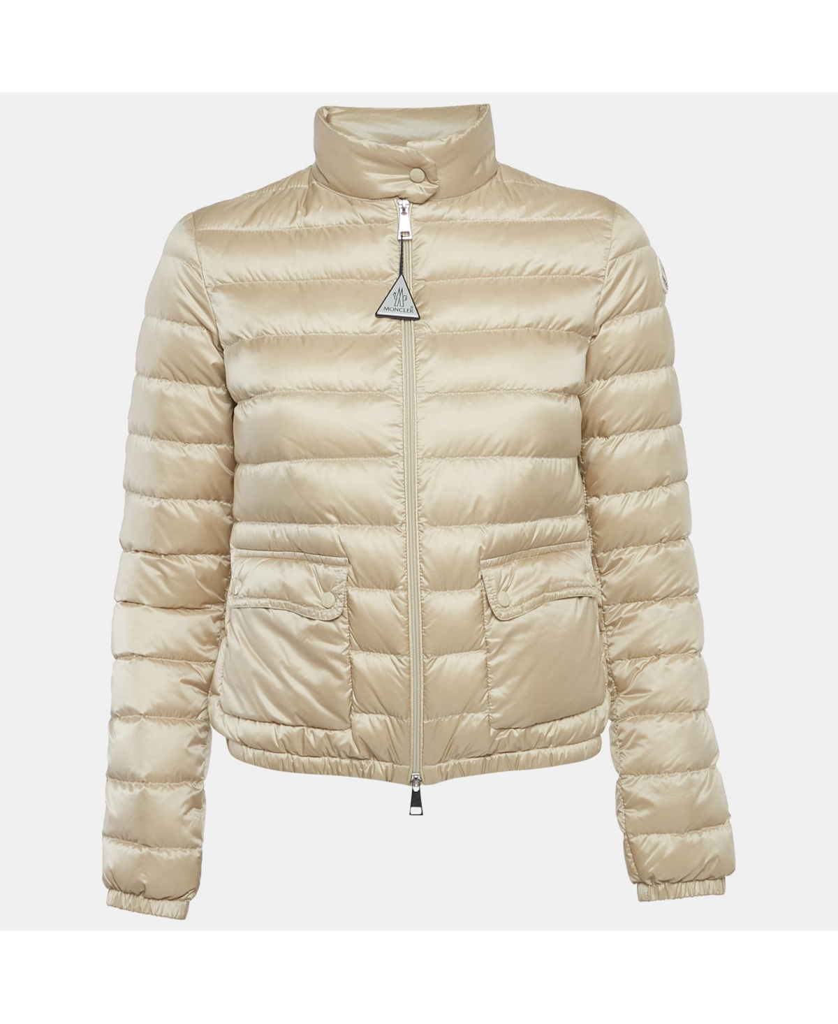 Click here for Pre-Owned Moncler Womens Beige Nylon Padded Lans D... prices