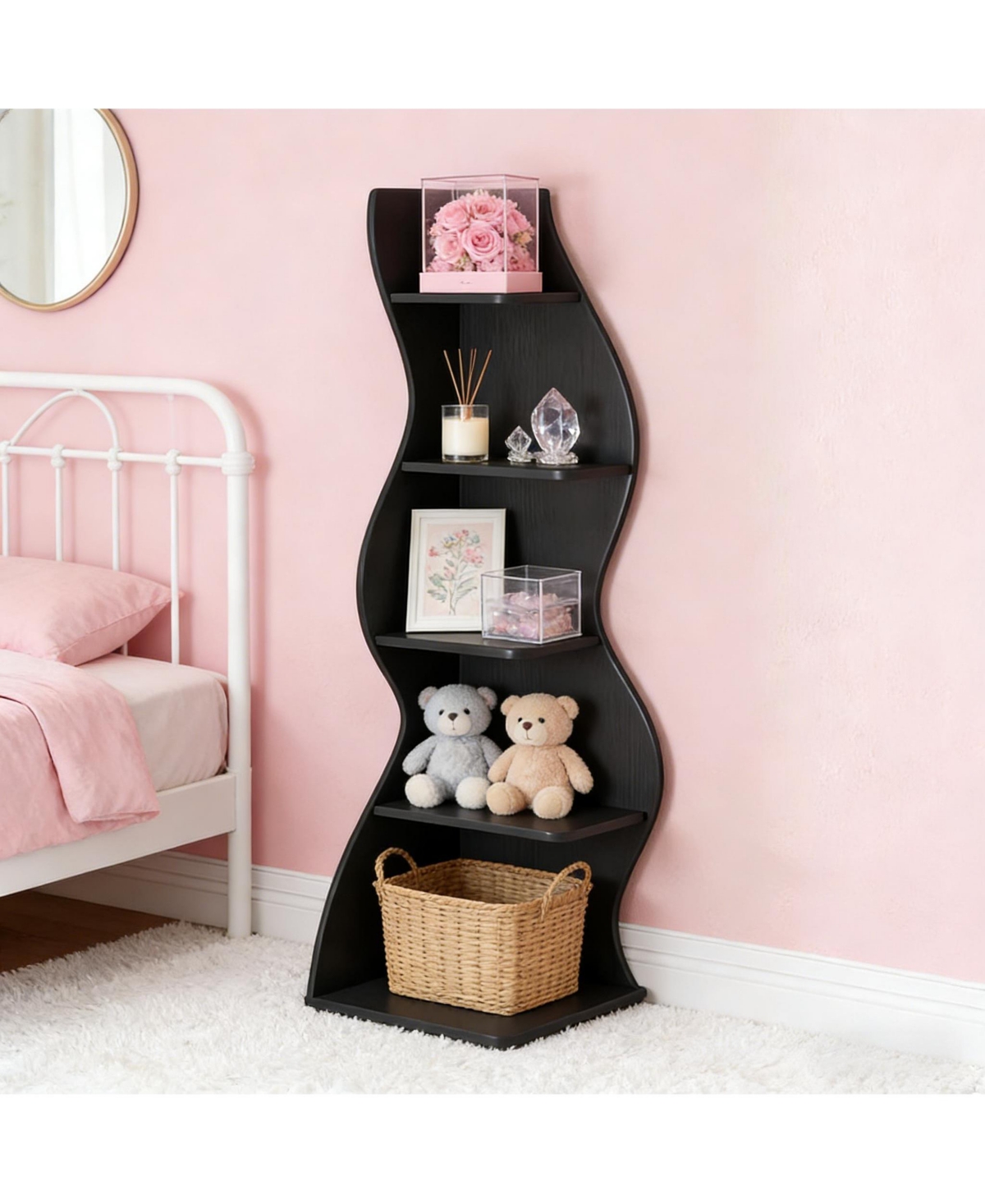 Click here for Cesicia 5-Tier Corner Shelf with Sea Grass Design... prices