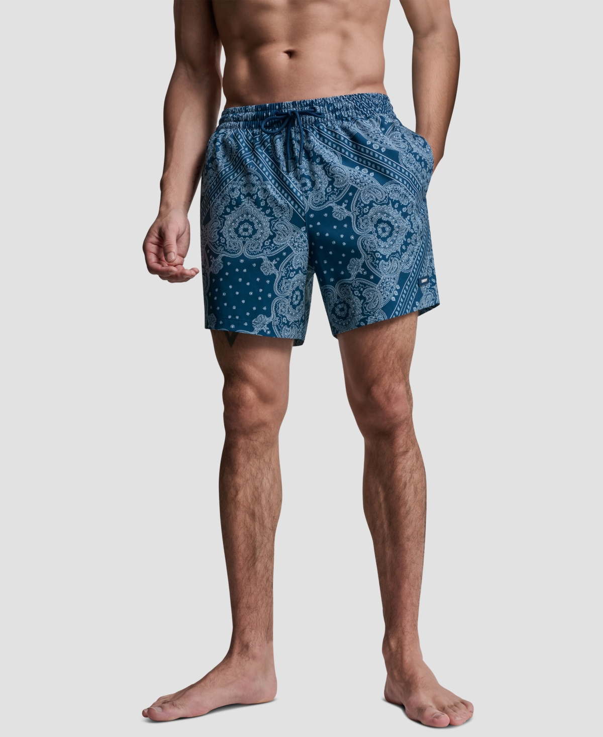 Click here for Dkny Mens Euro Black & White Bandana Print Perform... prices