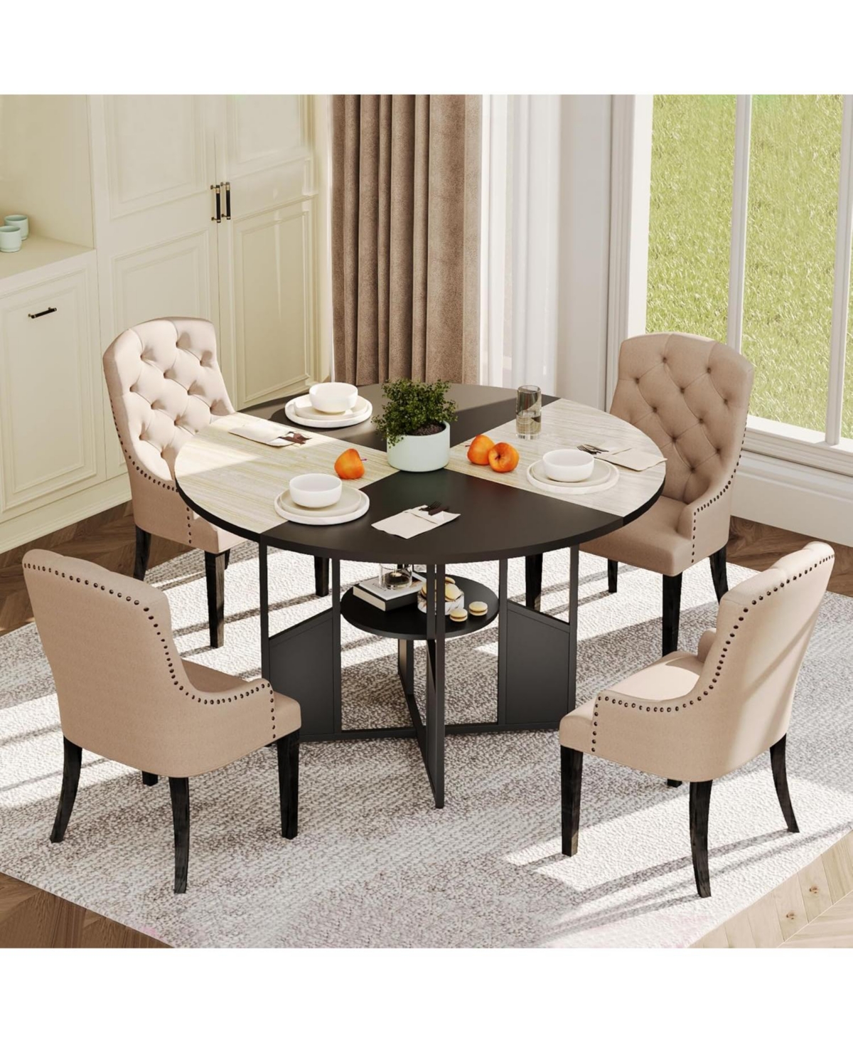 Click here for Gaomon Kitchen Table 47 Inch Round Dining Table prices