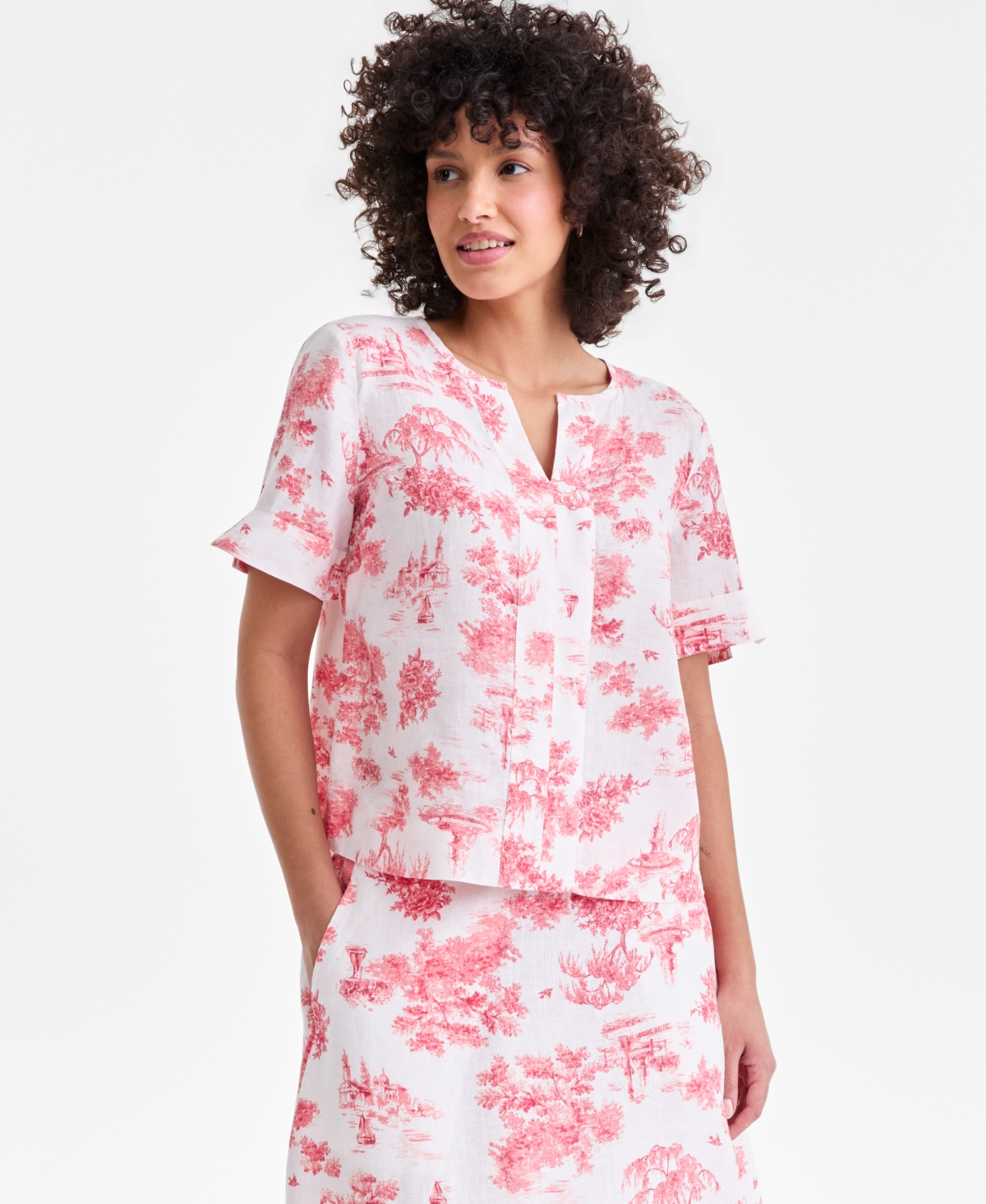 Click here for Charter Club Petite Short-Sleeve Top  Macys Exclus... prices