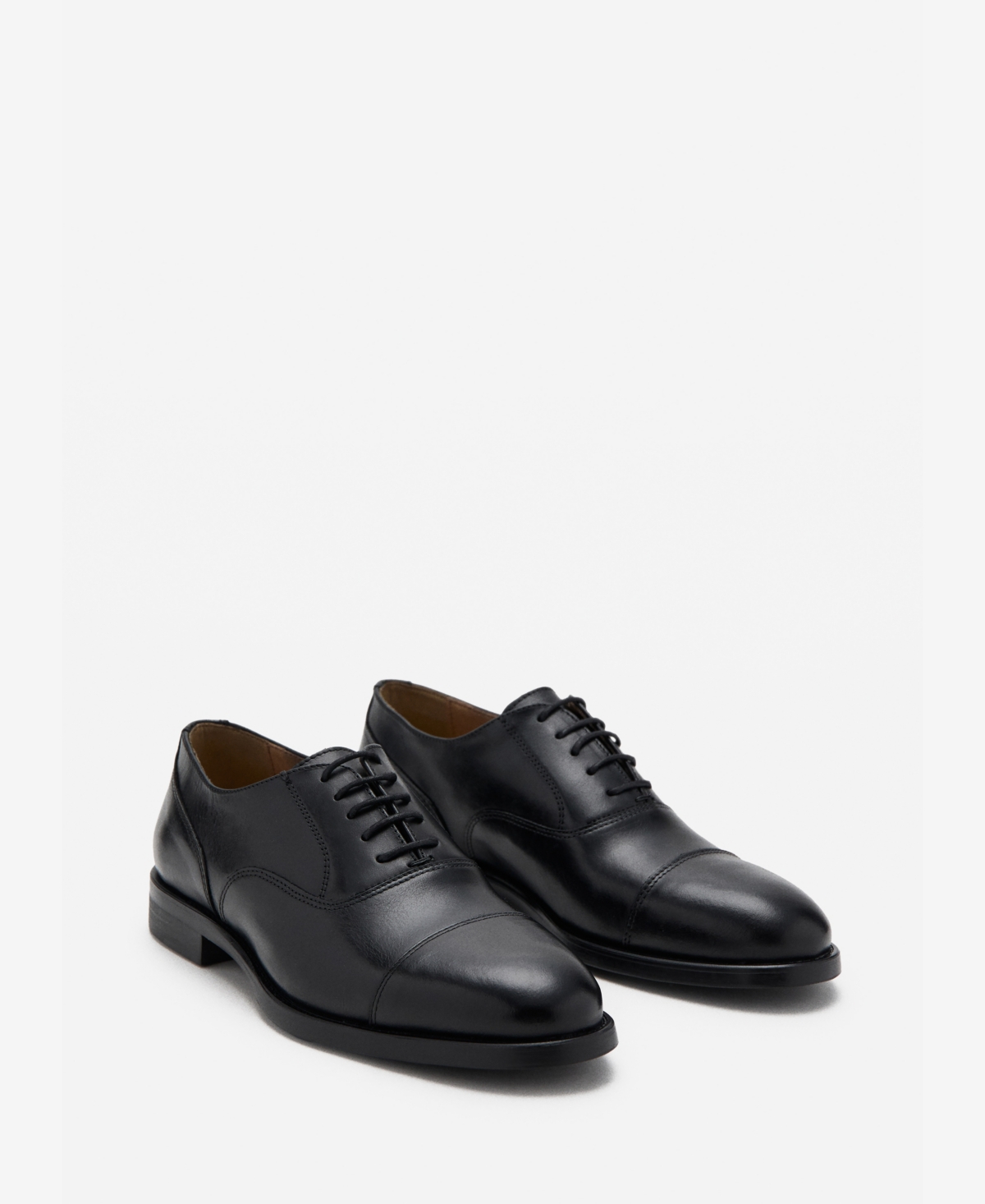 Click here for Mango Mens Oxford Style Leather Shoes - Black prices