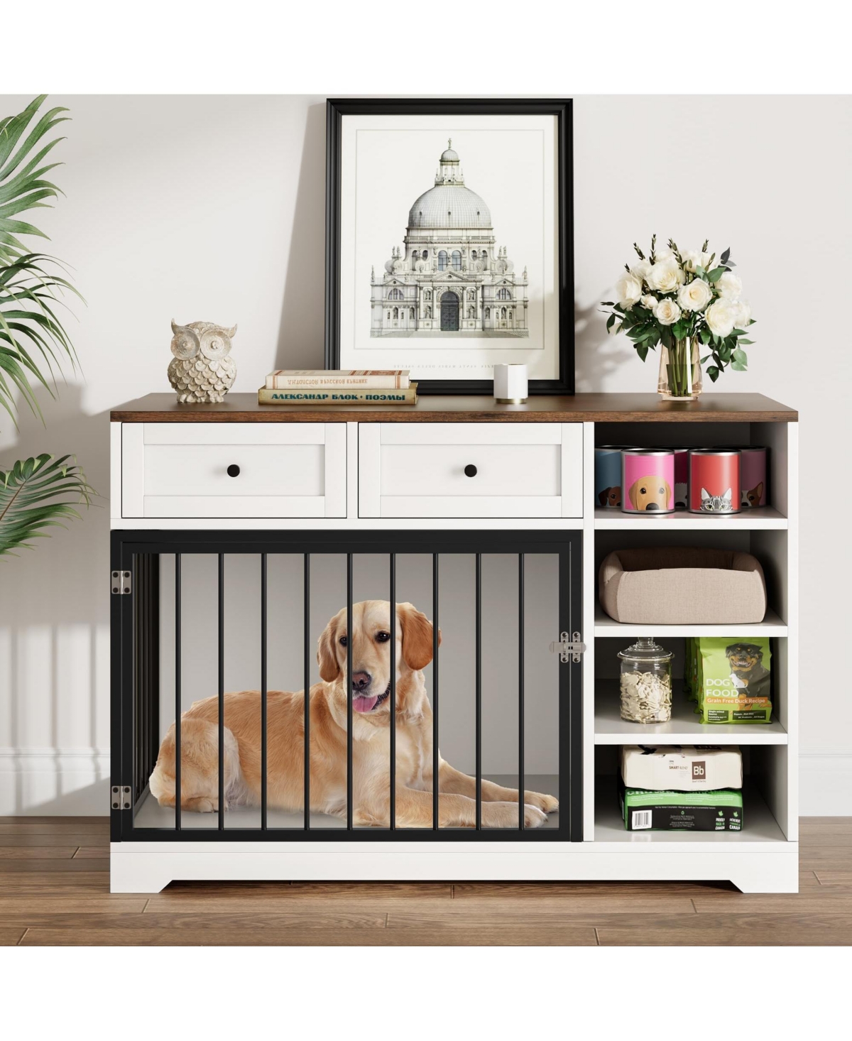 Click here for gaomon Dog Crate Furniture 47”  Large Dog C... prices