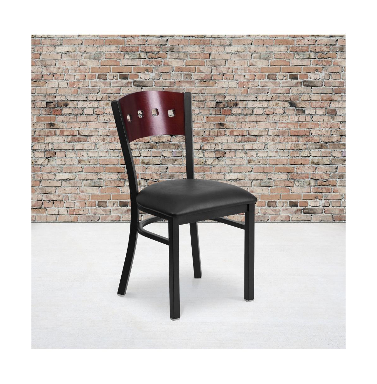 Click here for Emma+Oliver Decorative 4 Square Back Metal Restaur... prices