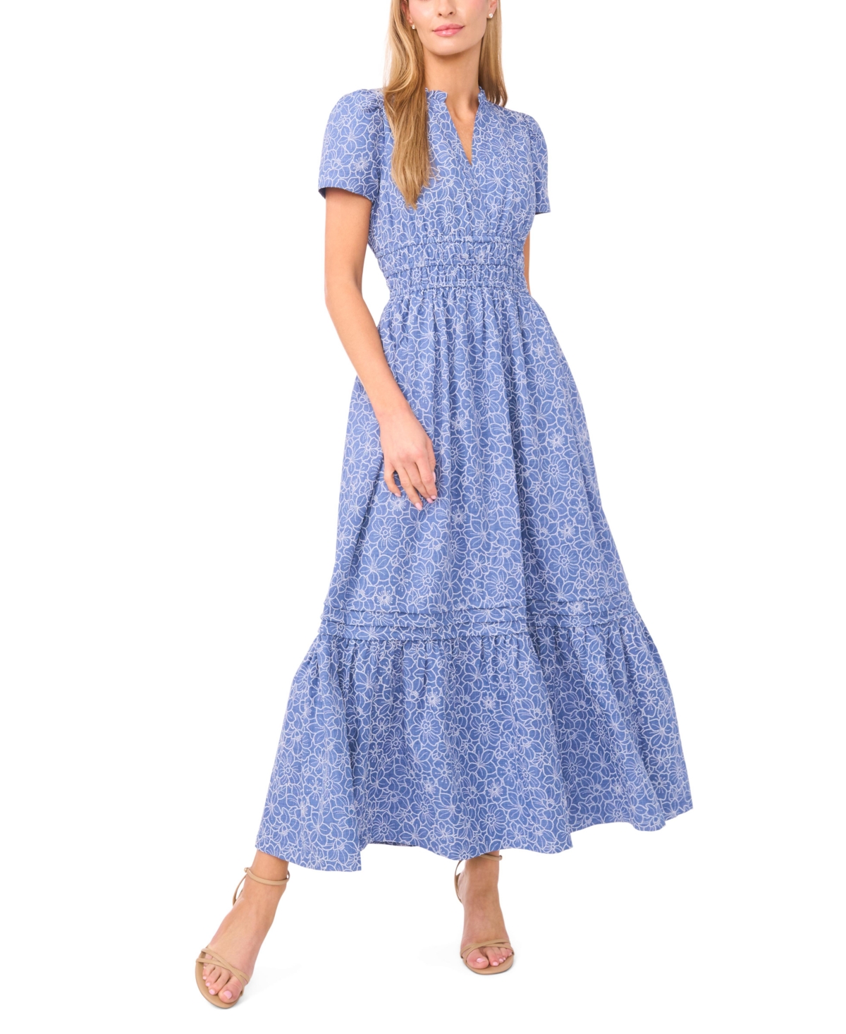 Click here for CeCe Womens V-Neck Short-Sleeve Maxi Dress - Class... prices