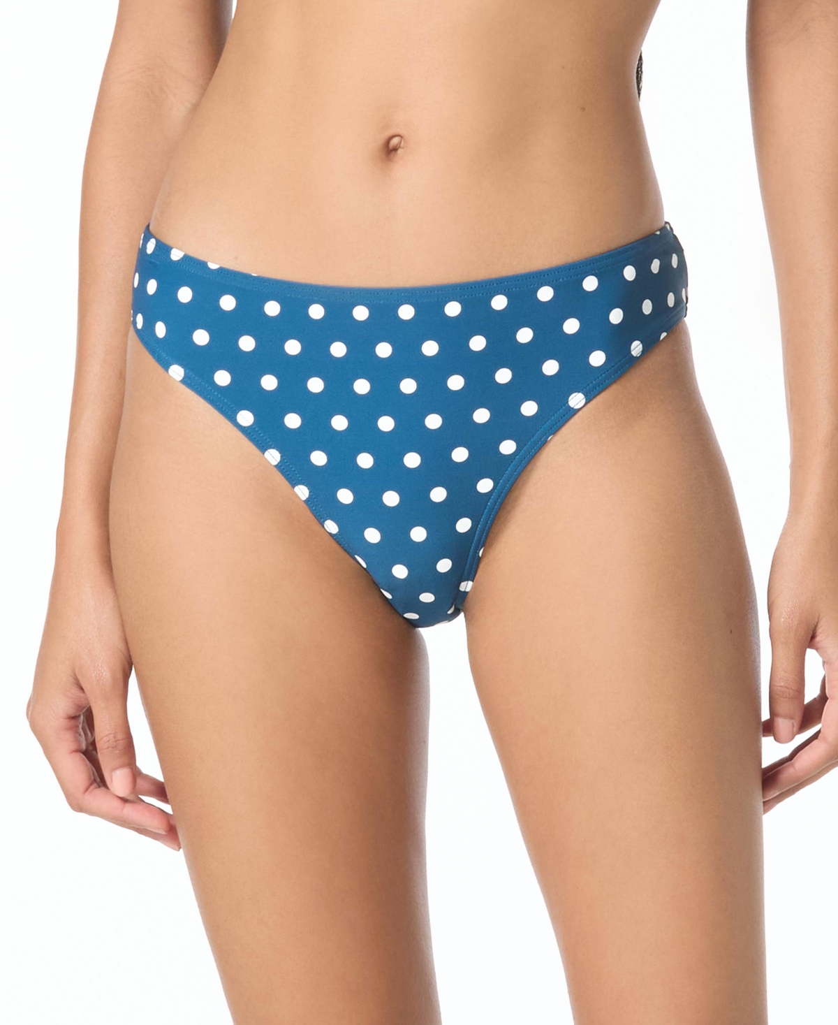 Click here for Michael Kors Womens High-Leg Swim Bottoms - Blue prices