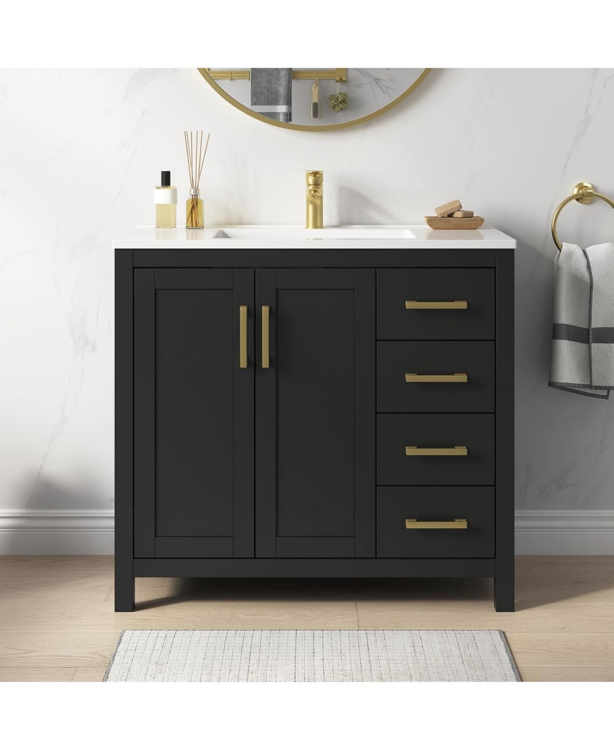 Click here for Busdays 36 Inch Bathroom Vanity with Sink  Black S... prices