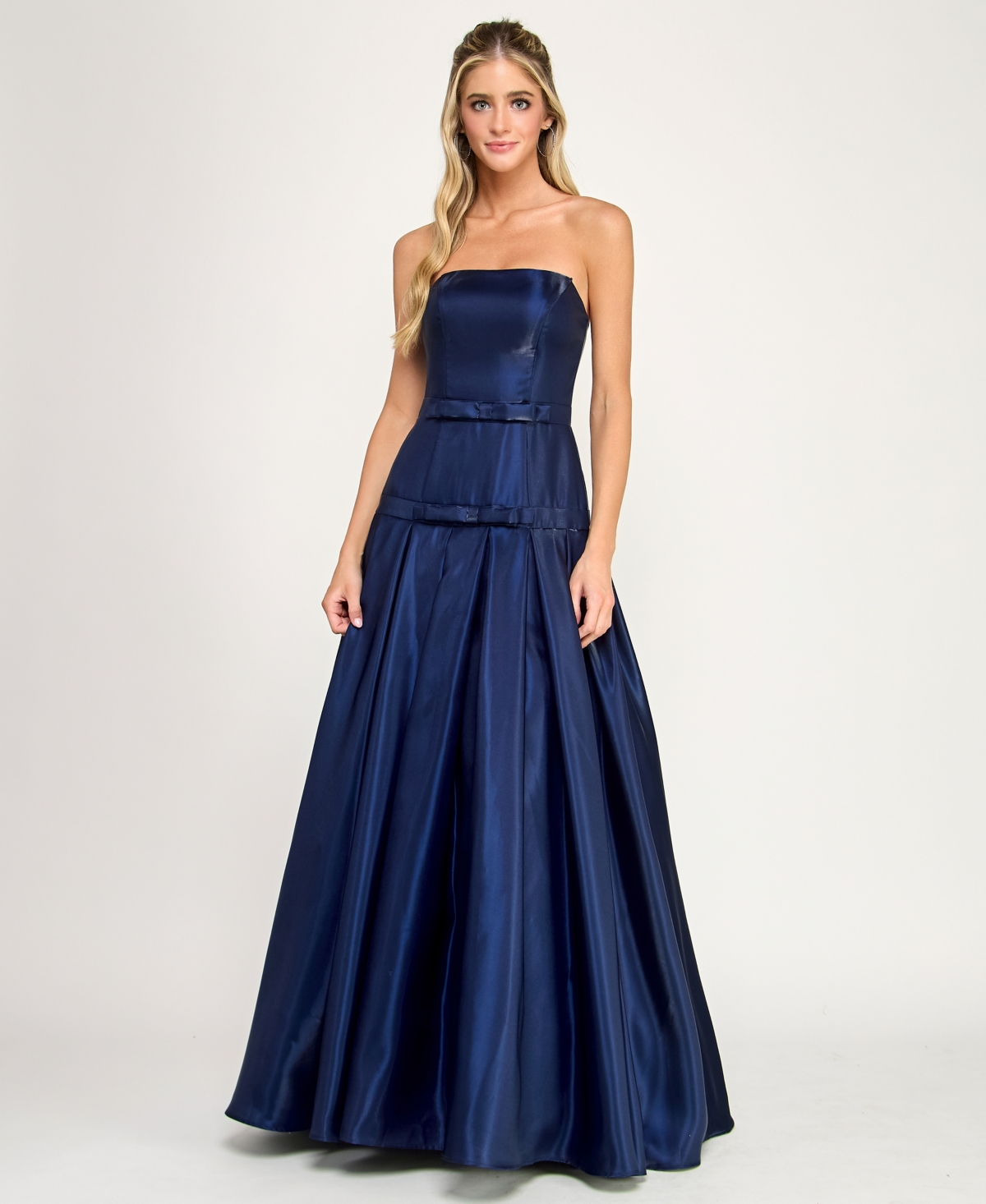 Click here for Say Yes Juniors Strapless Bow Detail Ball Gown - M... prices