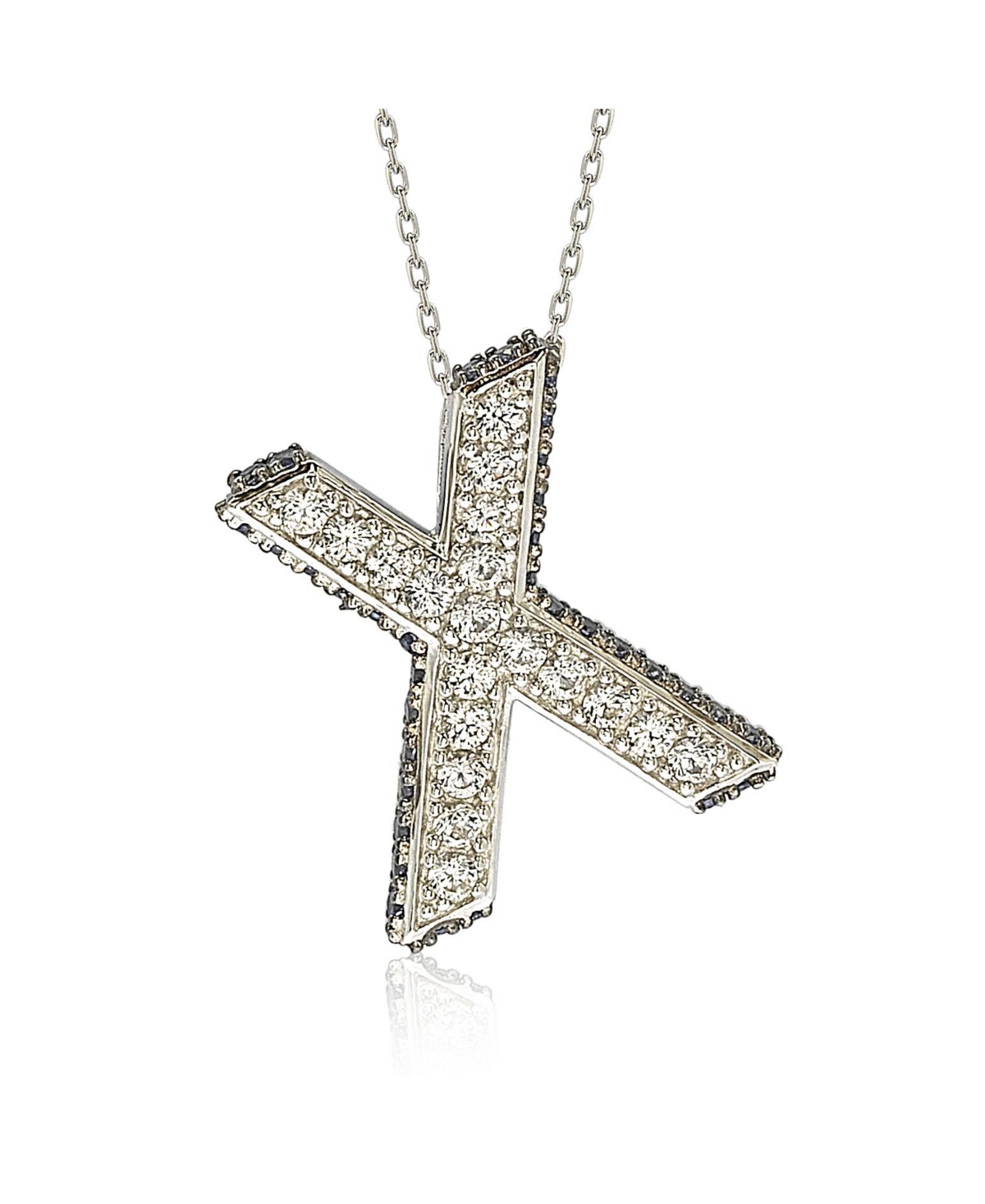 Click here for Suzy Levian Sterling Silver Sapphire 3-d Letter &#... prices