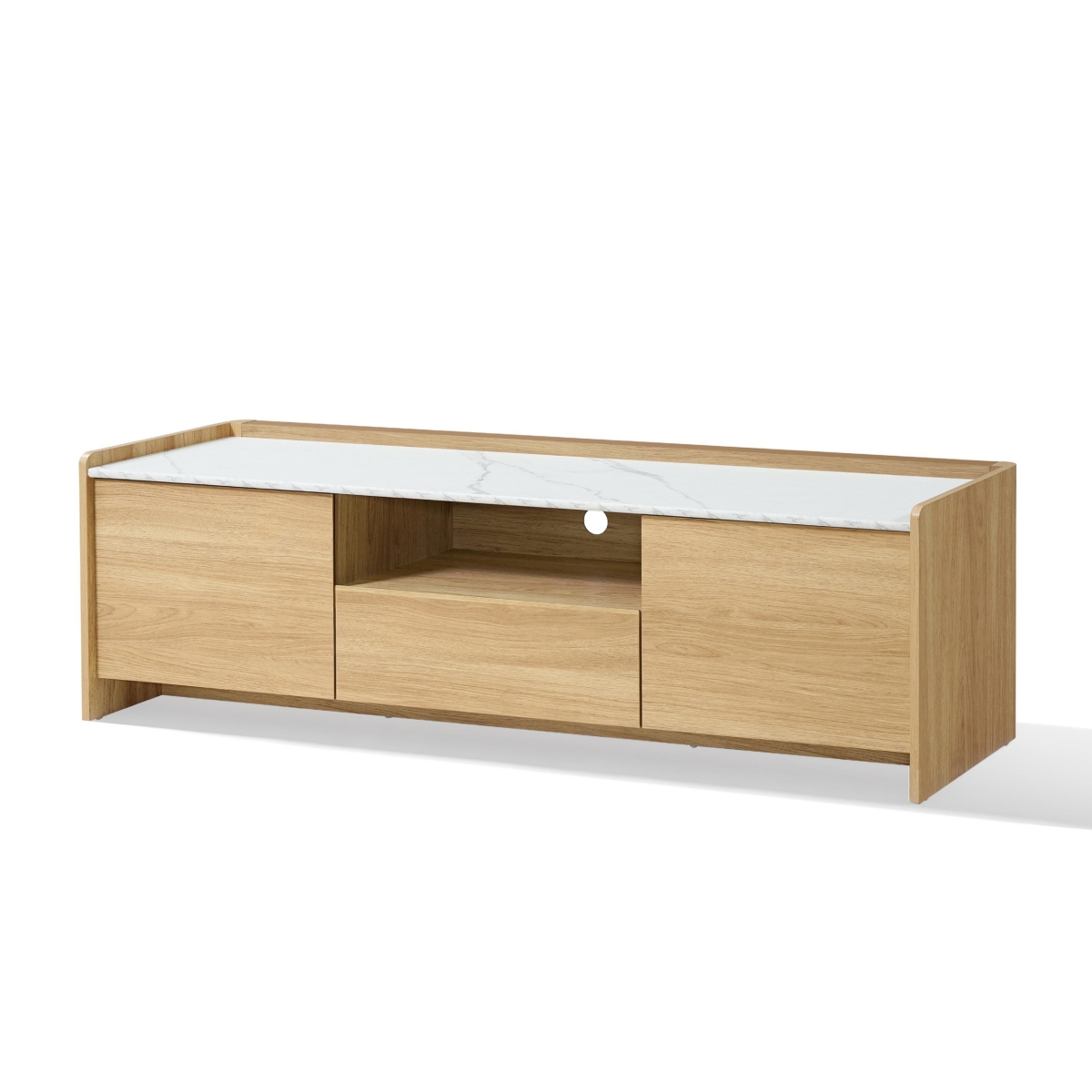 Click here for LuxenHome Hazel Oak 62.4” Wide Tv Media Con... prices