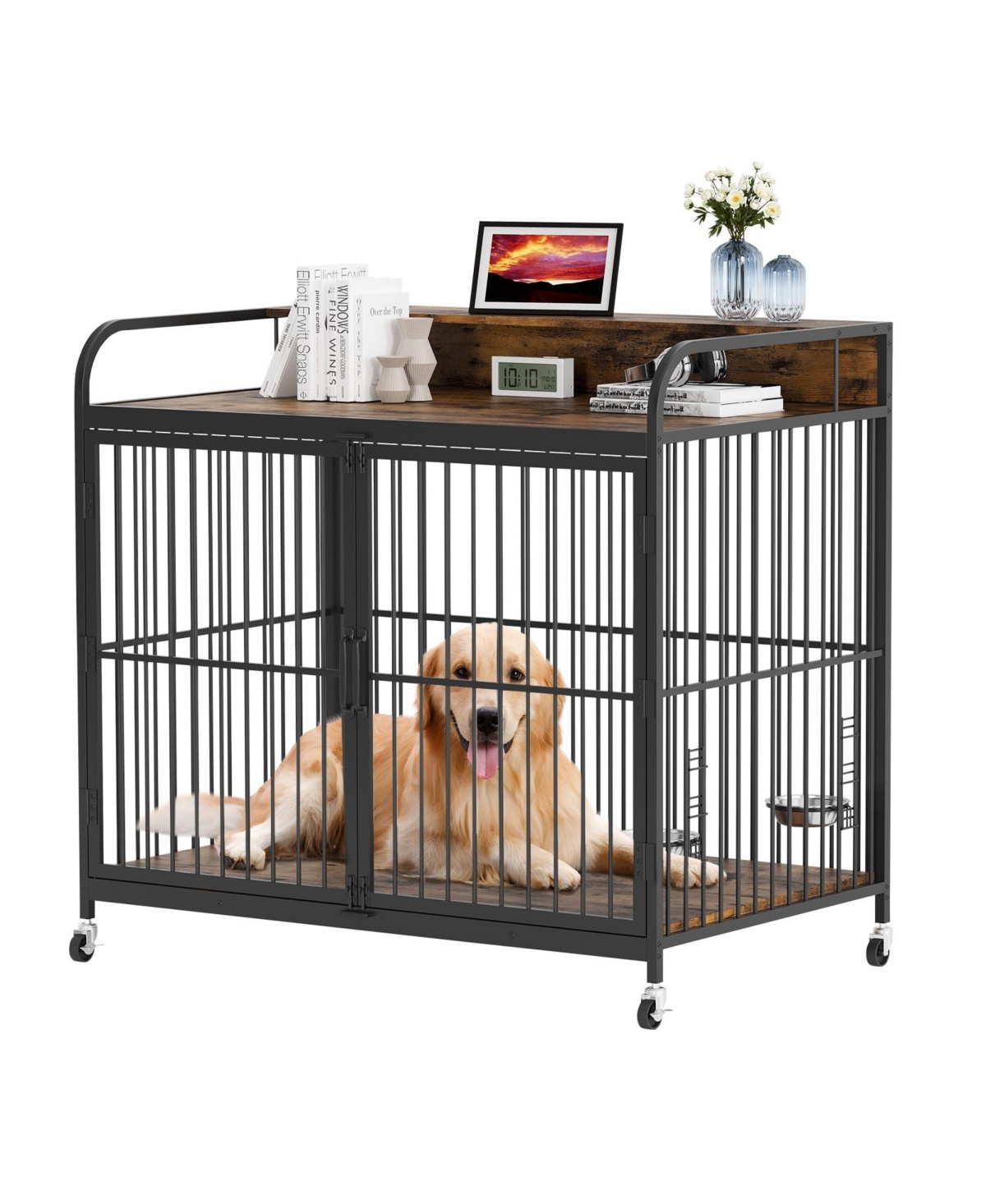 Click here for gaomon Dog Crate Furniture with Storage  Wooden Do... prices